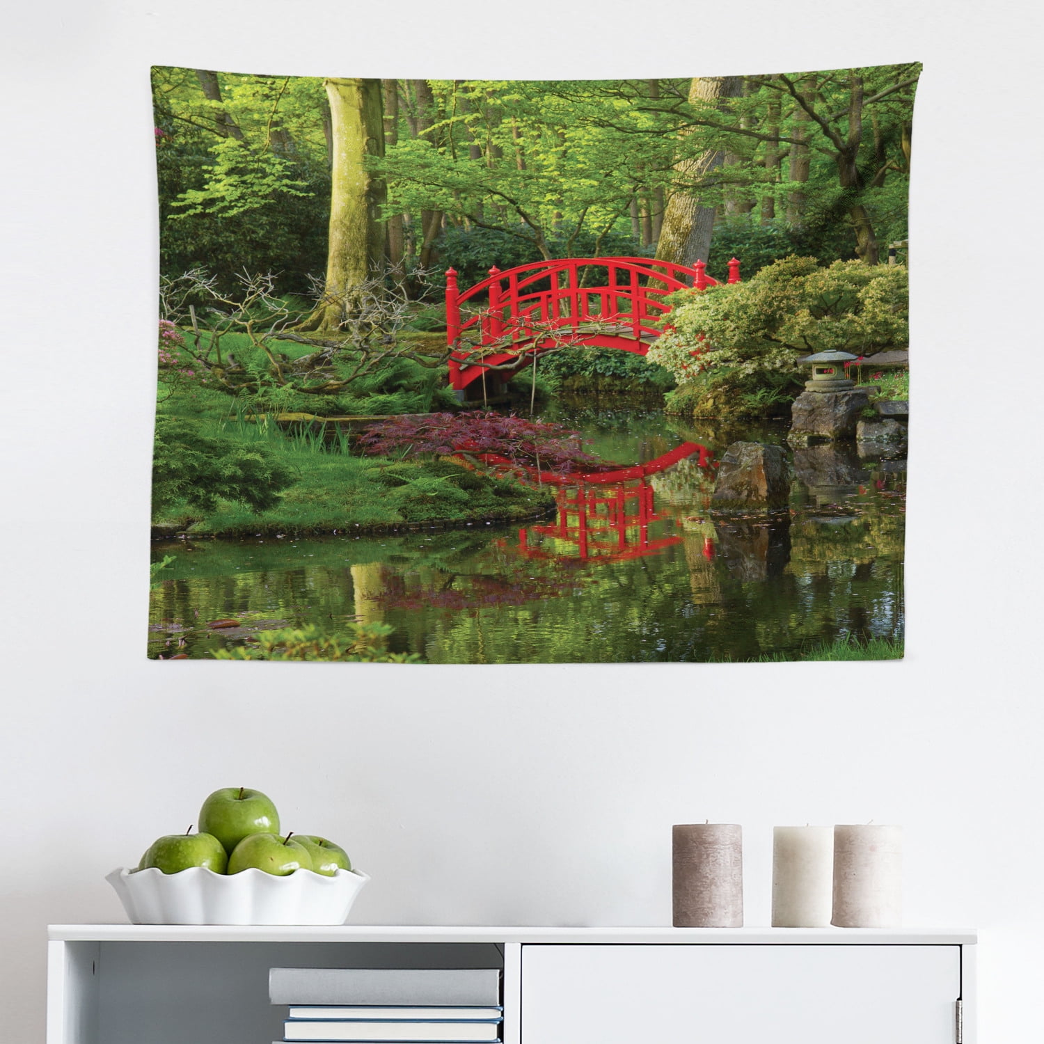 Love Tapestry, Cartoon with Butterflies Gown Tale Girl Pinkish Romance ...