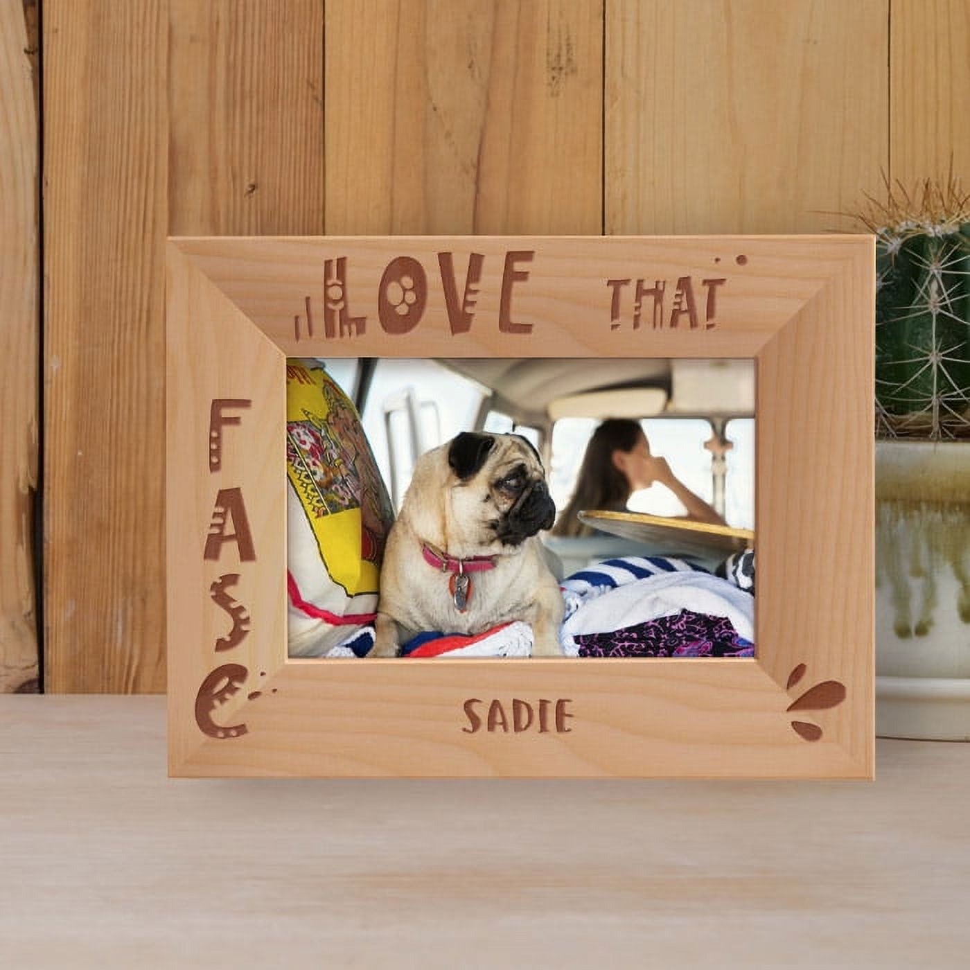 Love That Fase Personalized Wooden Frame-6" x 4" Brown Horizontal ...
