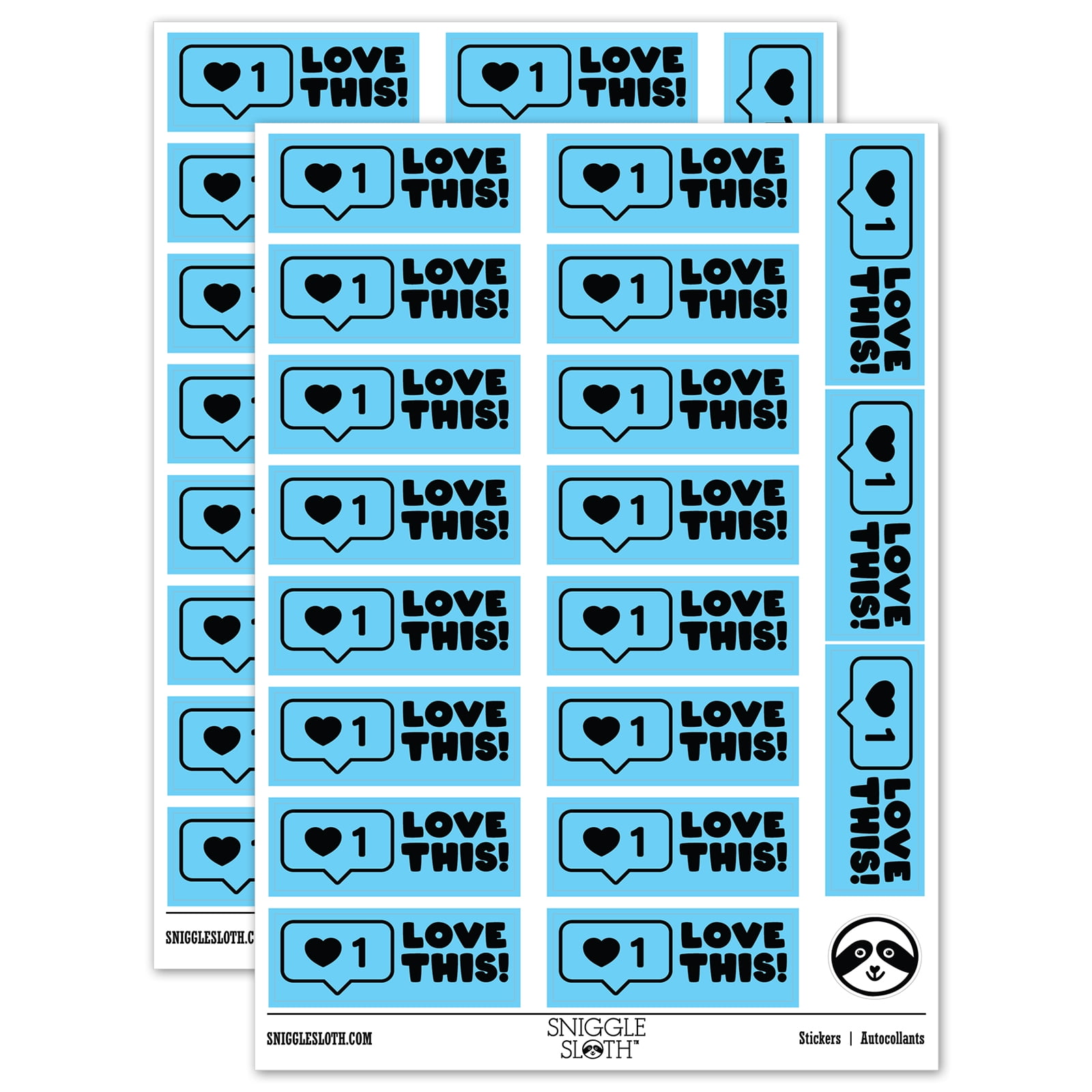 Love This Heart Speech Bubble Teacher Student School Sticker Set ...