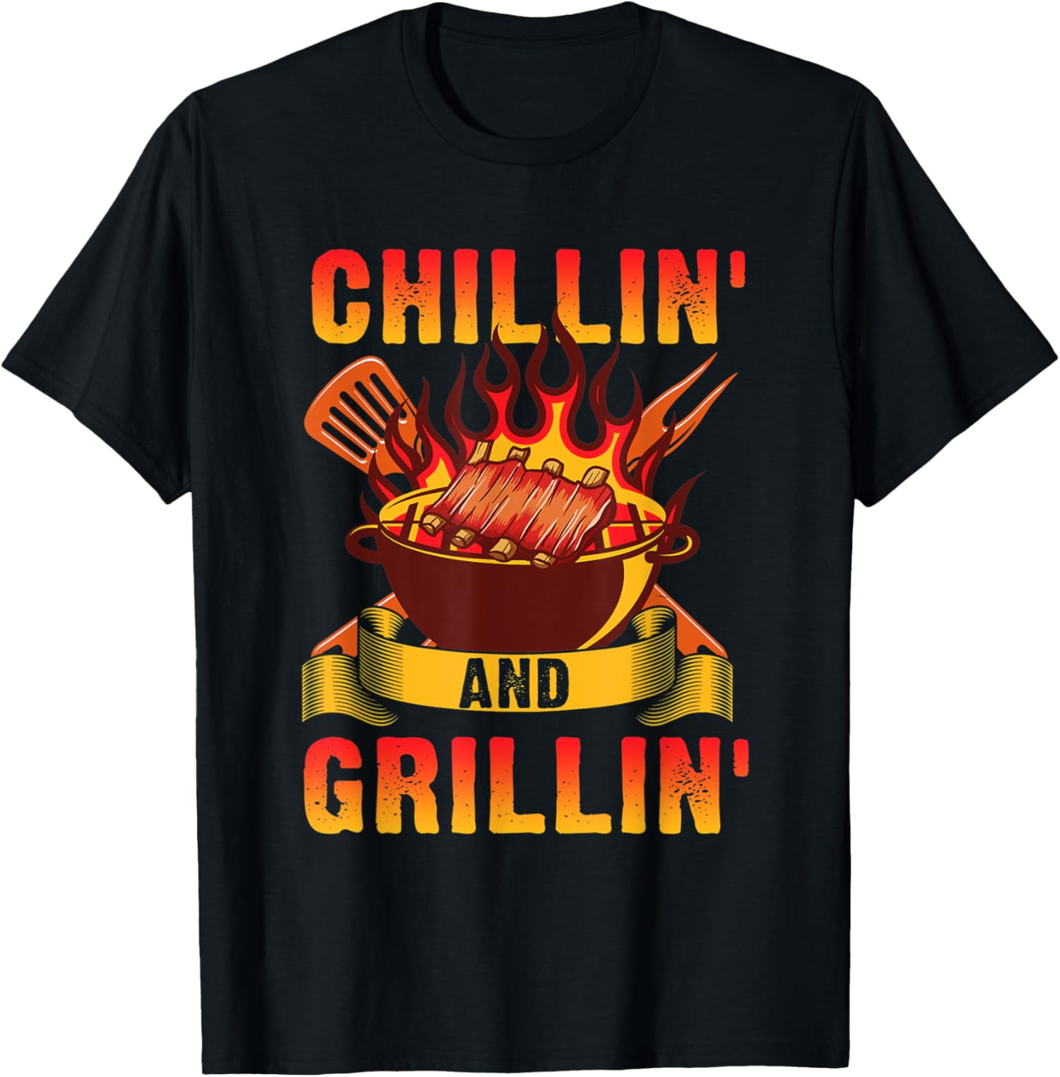 Love To Grill BBQ Charcoal Smoker Chillin' And Grillin' T-Shirt ...