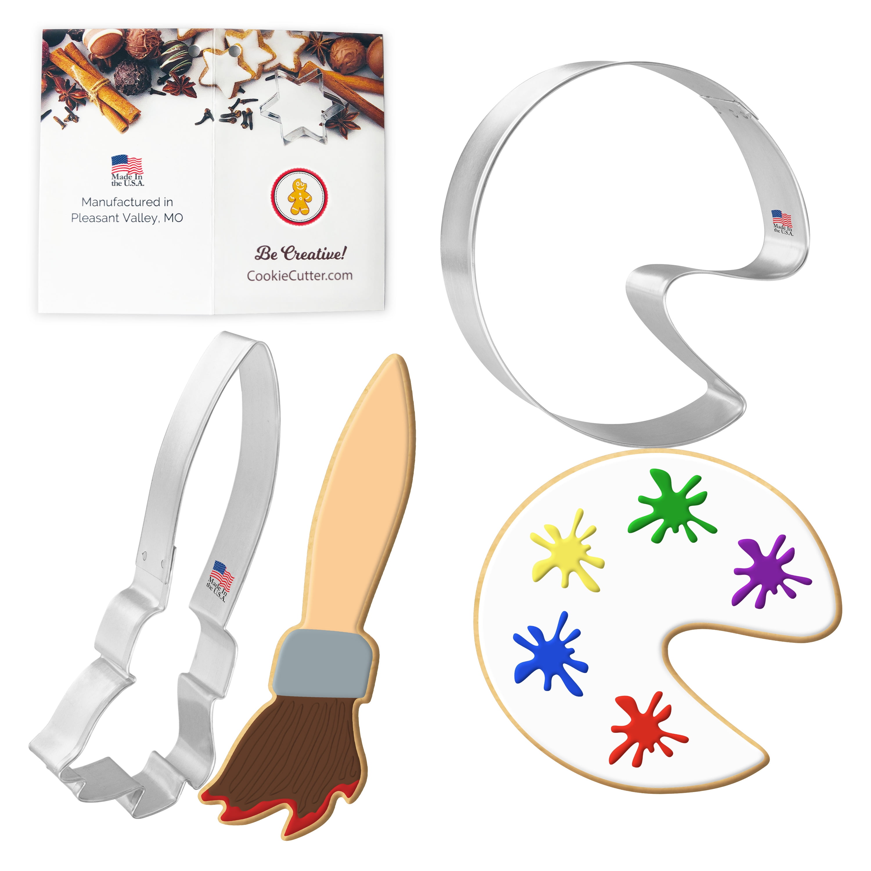 Love To Paint - Artist Cookie Cutter 2 Pc Set HS0427 - Artist Palette 4 ...