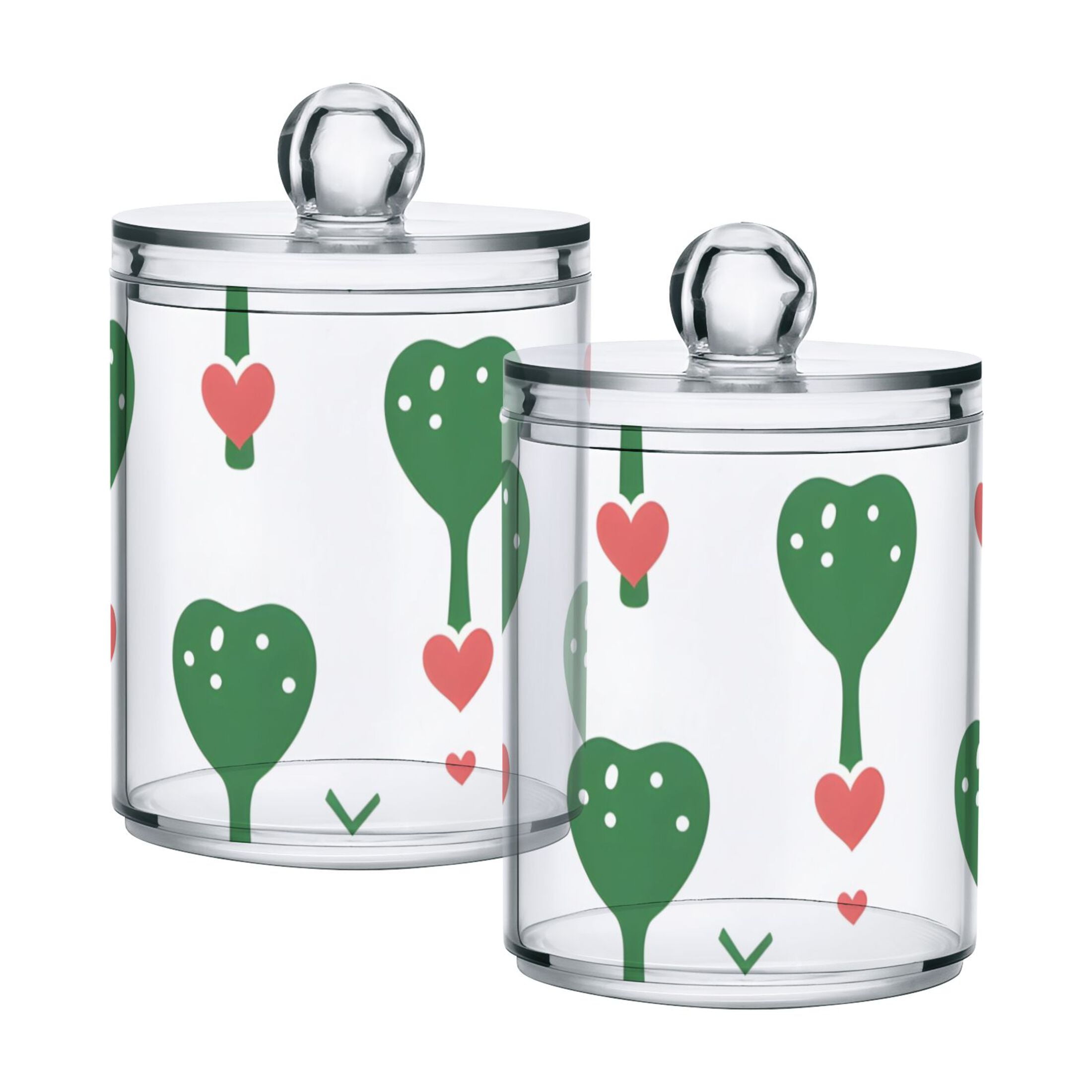 Love Trees Hearts Translucent Plastic Cans Storage Canisters with Lid ...