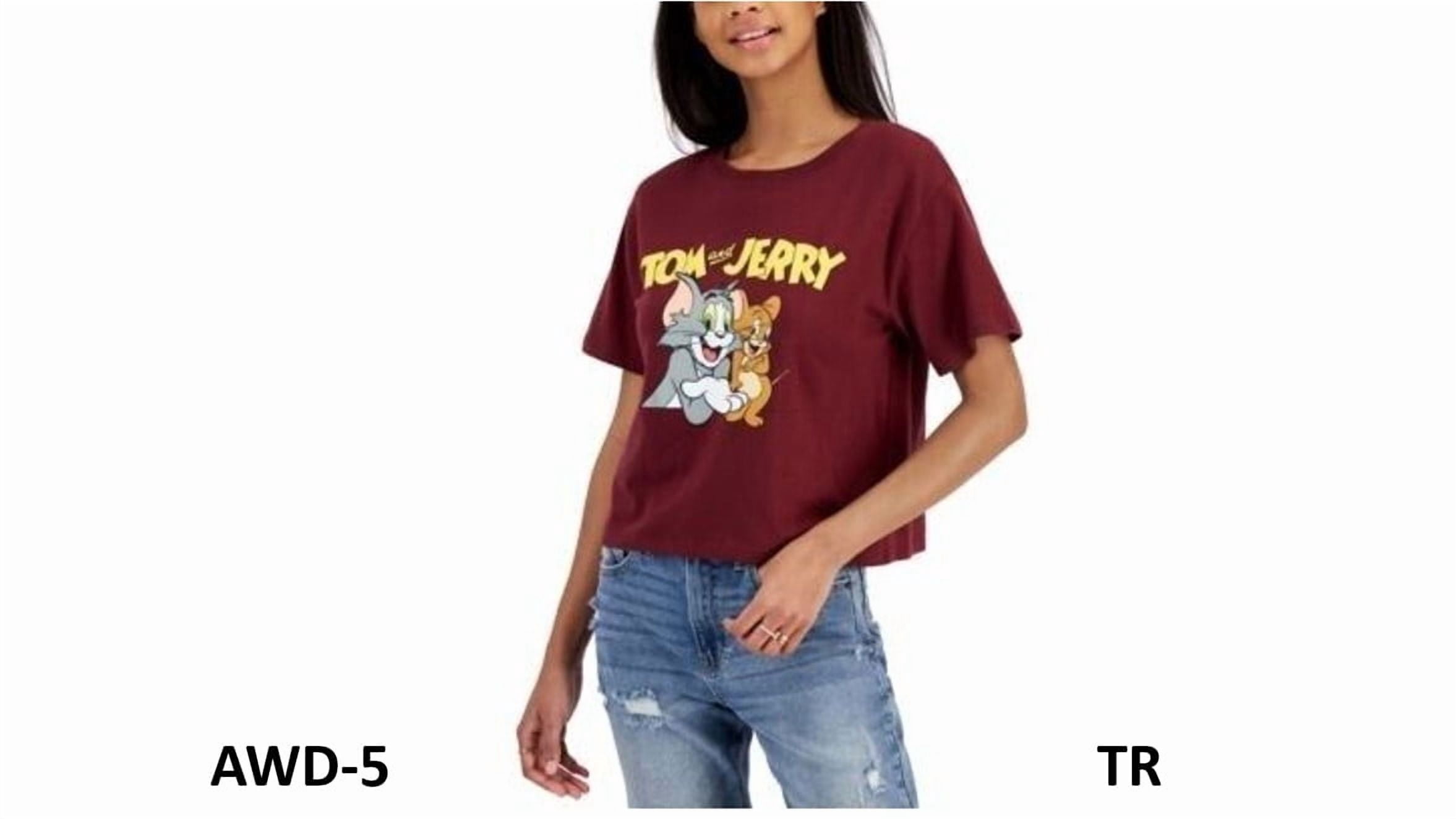 Love Tribe Warner Brothers Juniors' Cropped Tom Jerry G Women's Top ...