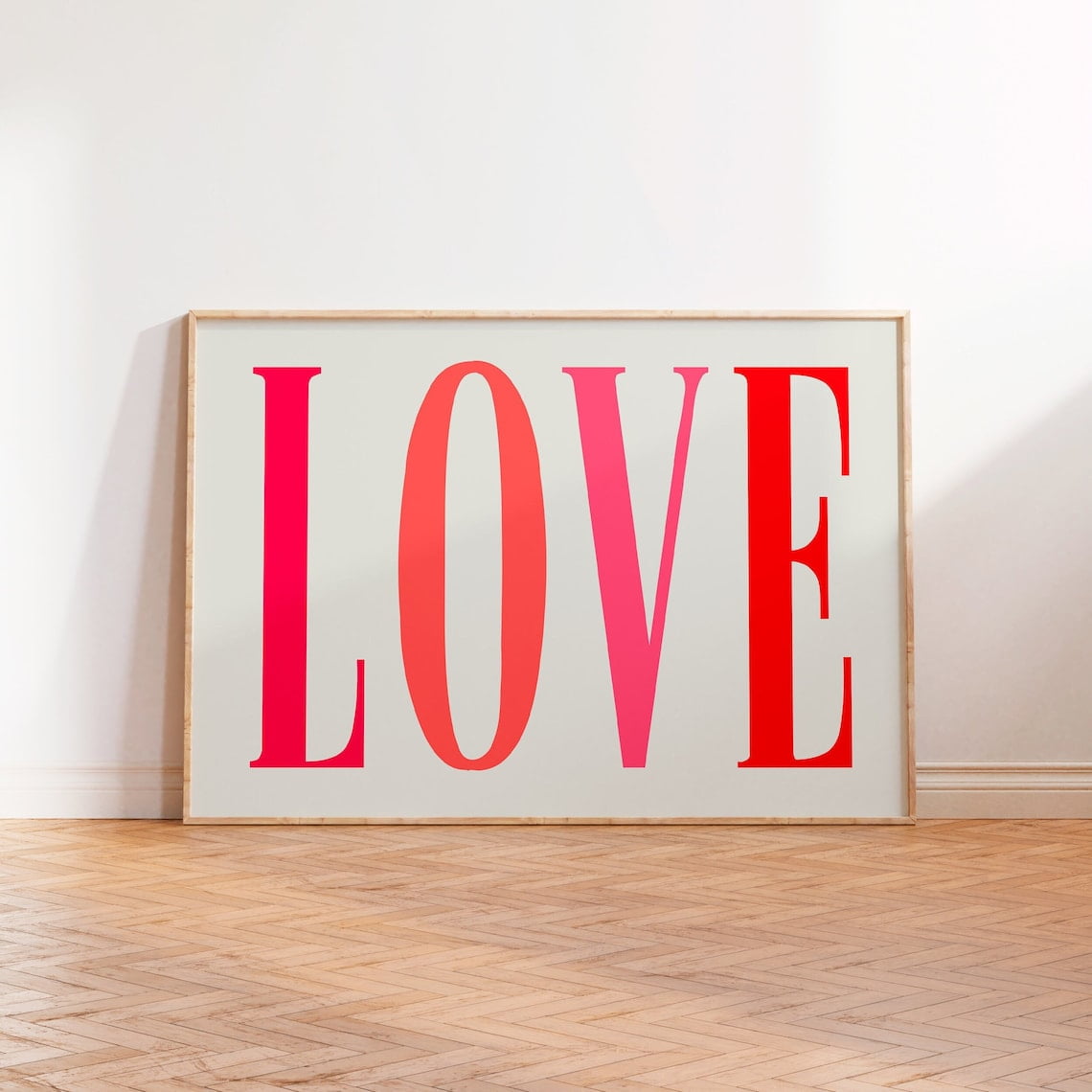 Love Typography Poster, Landscape Wall Art Poster, Quote Text Art ...