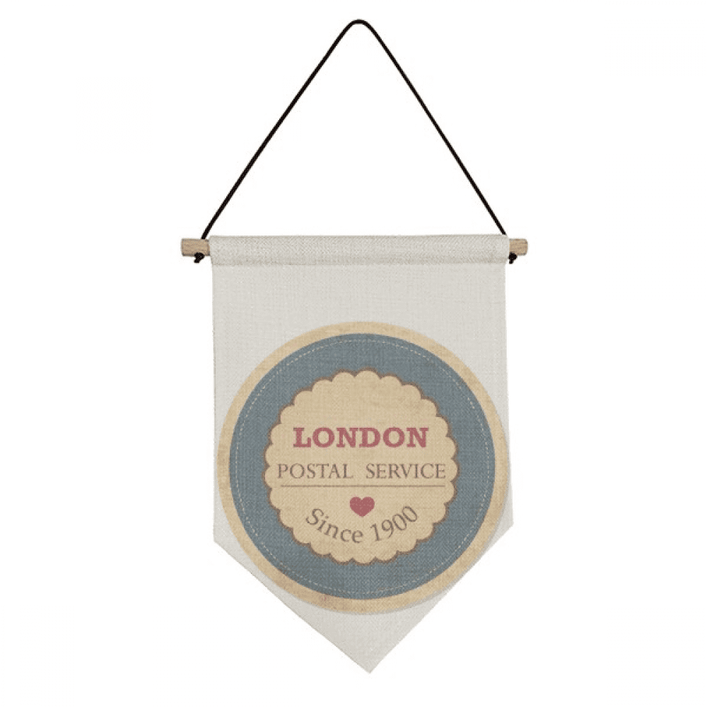 Love UK London Britian England Stamp Canvas Flag Hanging Wall Art Decor ...