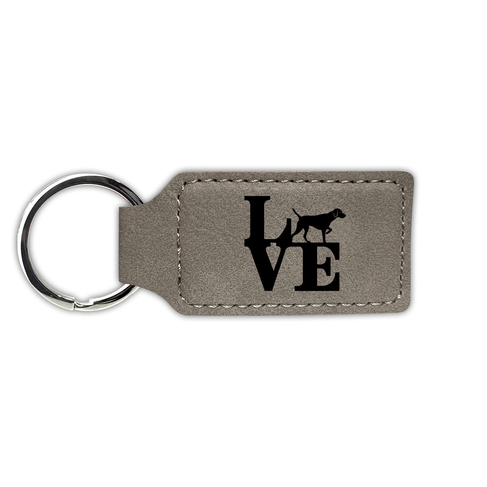 Love Vizsla Keychain Leatherette Rectangle - Laser Engraved - Many ...