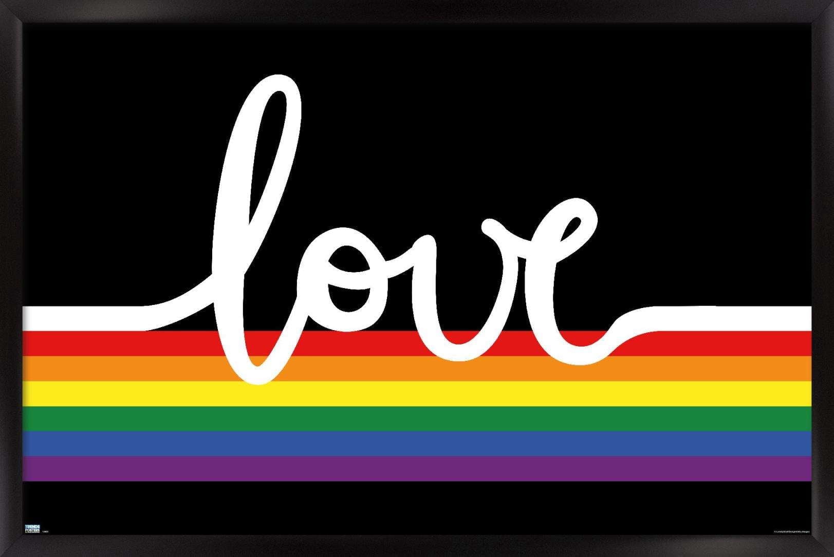 Love Wall Poster, 22.375" x 34" Framed - Walmart.com