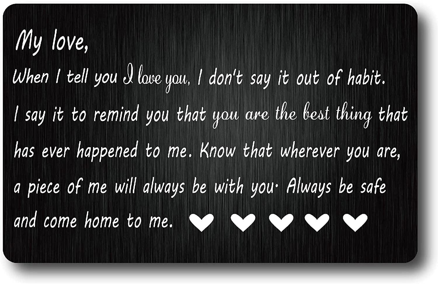 My Love Wallet Card Engraved Wallet Insert Metal Wallet Card Insert ...