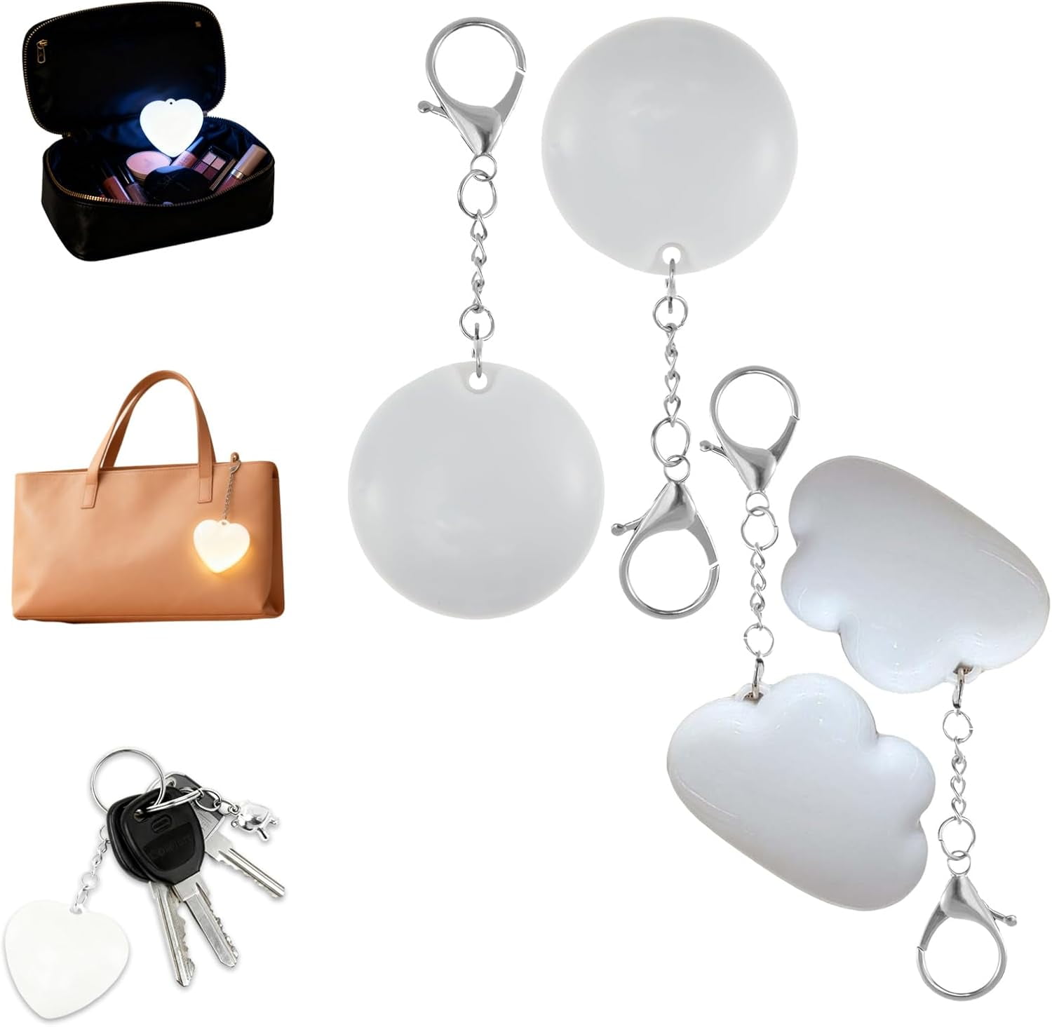 Love Wallet Tote Bag Touch Sensing Light, Rechargeable Purse Light with ...