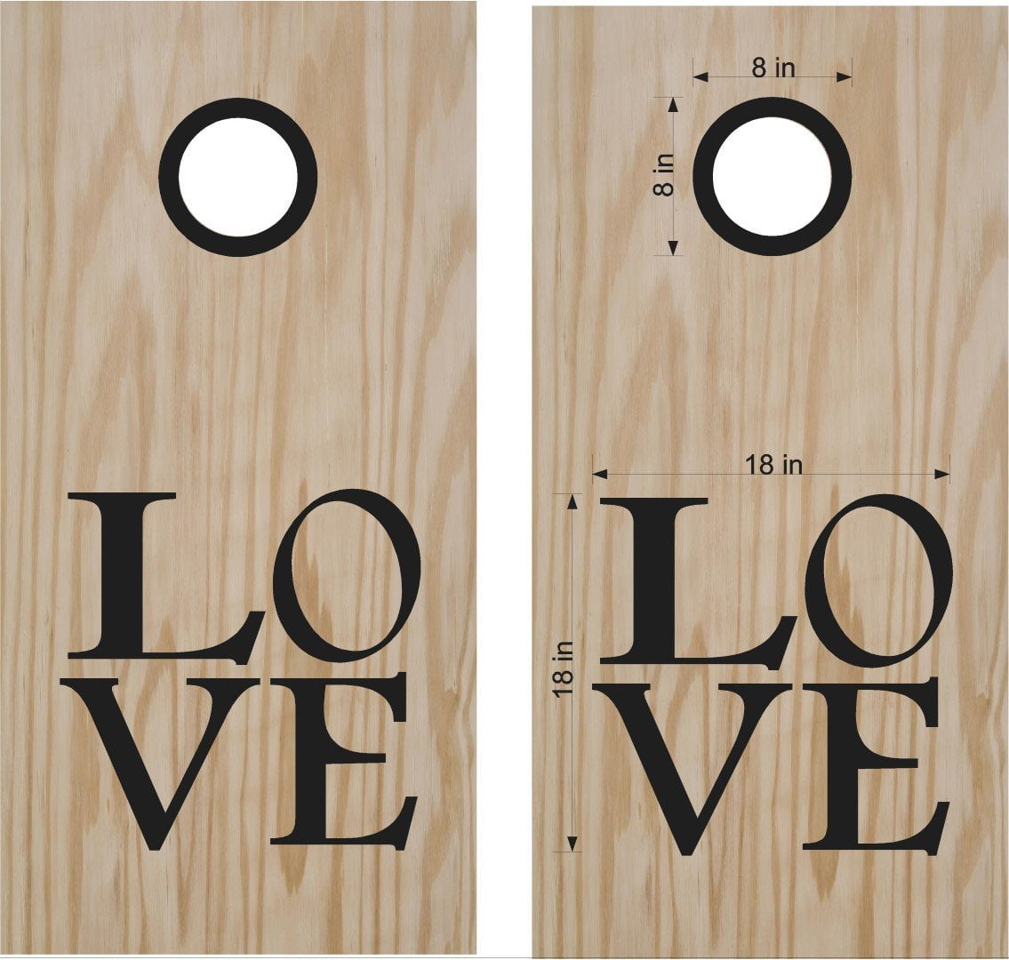 Love Wedding Date Monogram Cornhole Board Vinyl Decal Sticker - Walmart.com