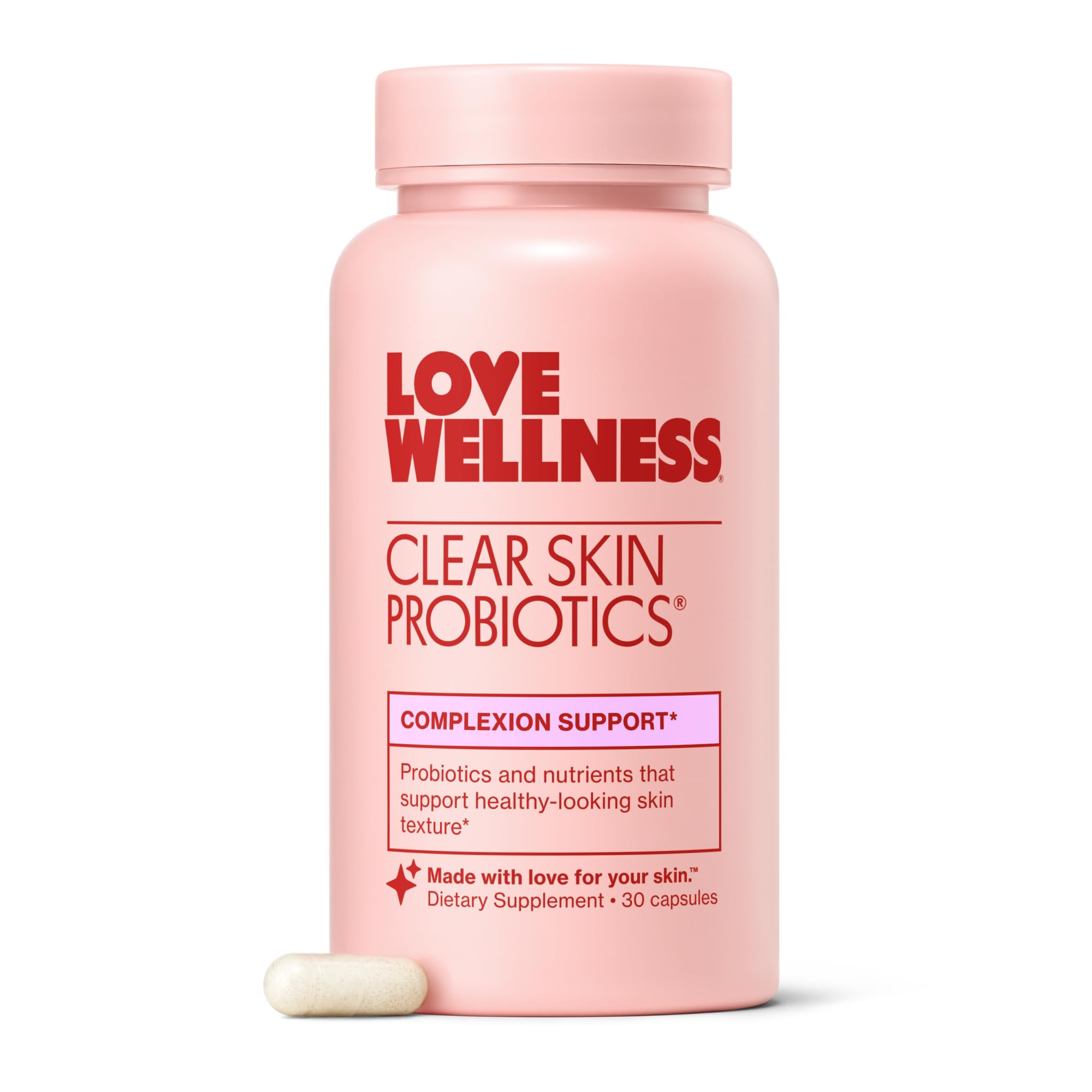 Love Wellness Clear Skin Probiotic | Clear Up Hormonal Acne Pimples ...
