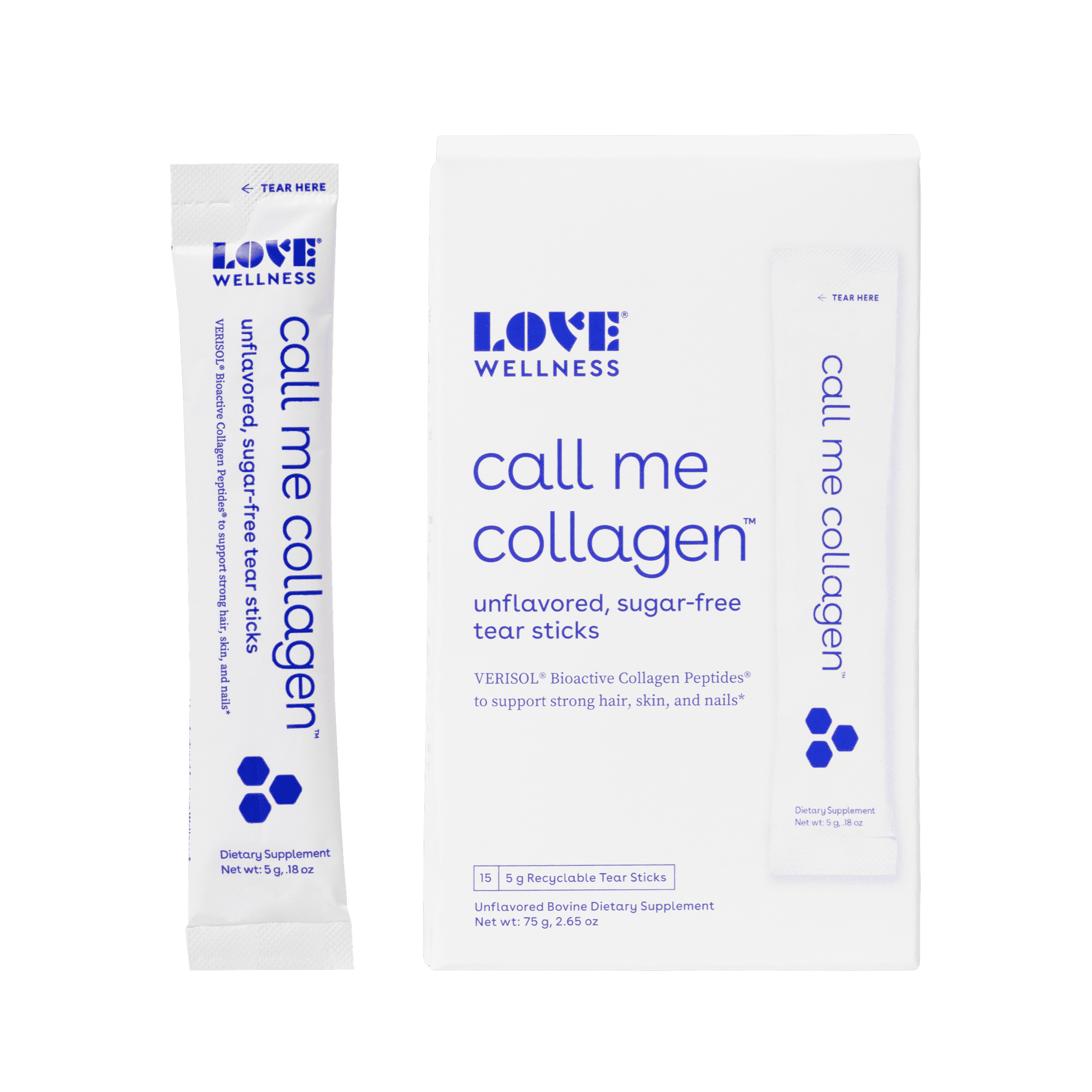 Love Wellness Single Packs Collagen Peptide Powder for Hair, Skin ...