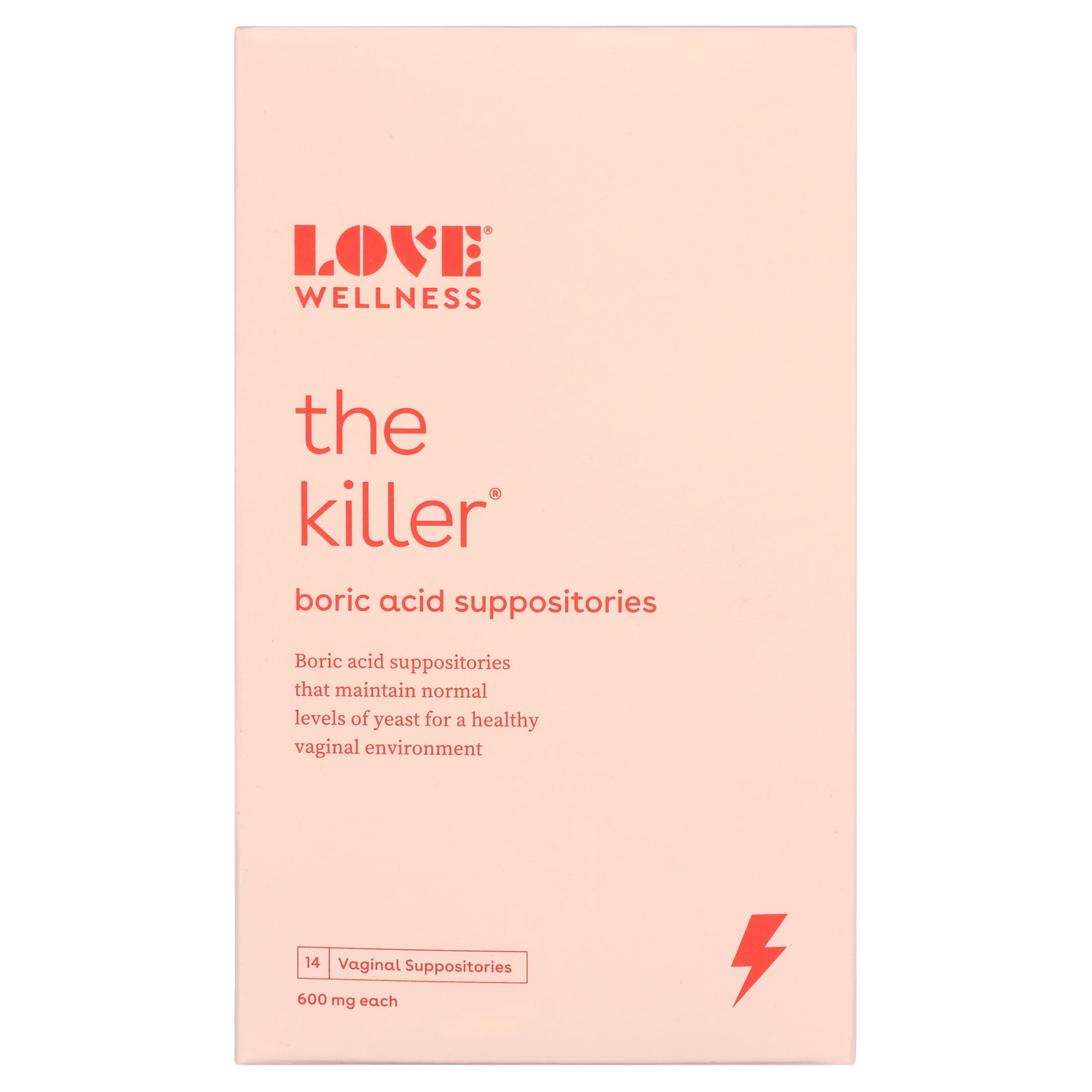 Love Wellness The Killer Boric Acid Suppositories, 14 Count - Walmart.com