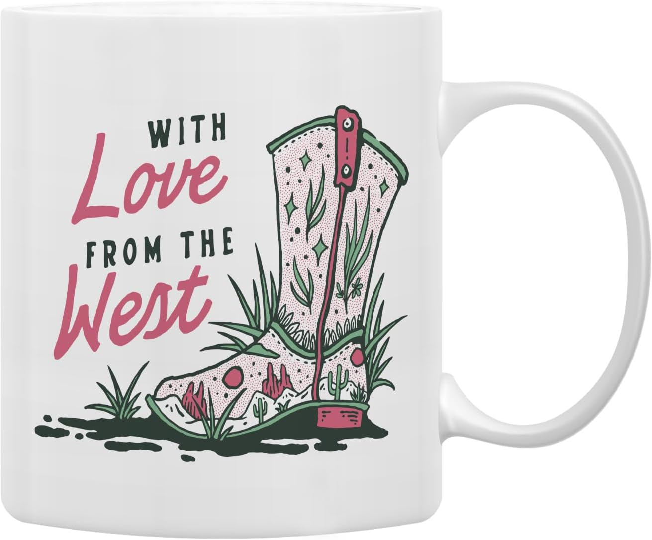 with Love from the West Western Cowboy Boots Coffee Mugs Mug,Gifts For ...