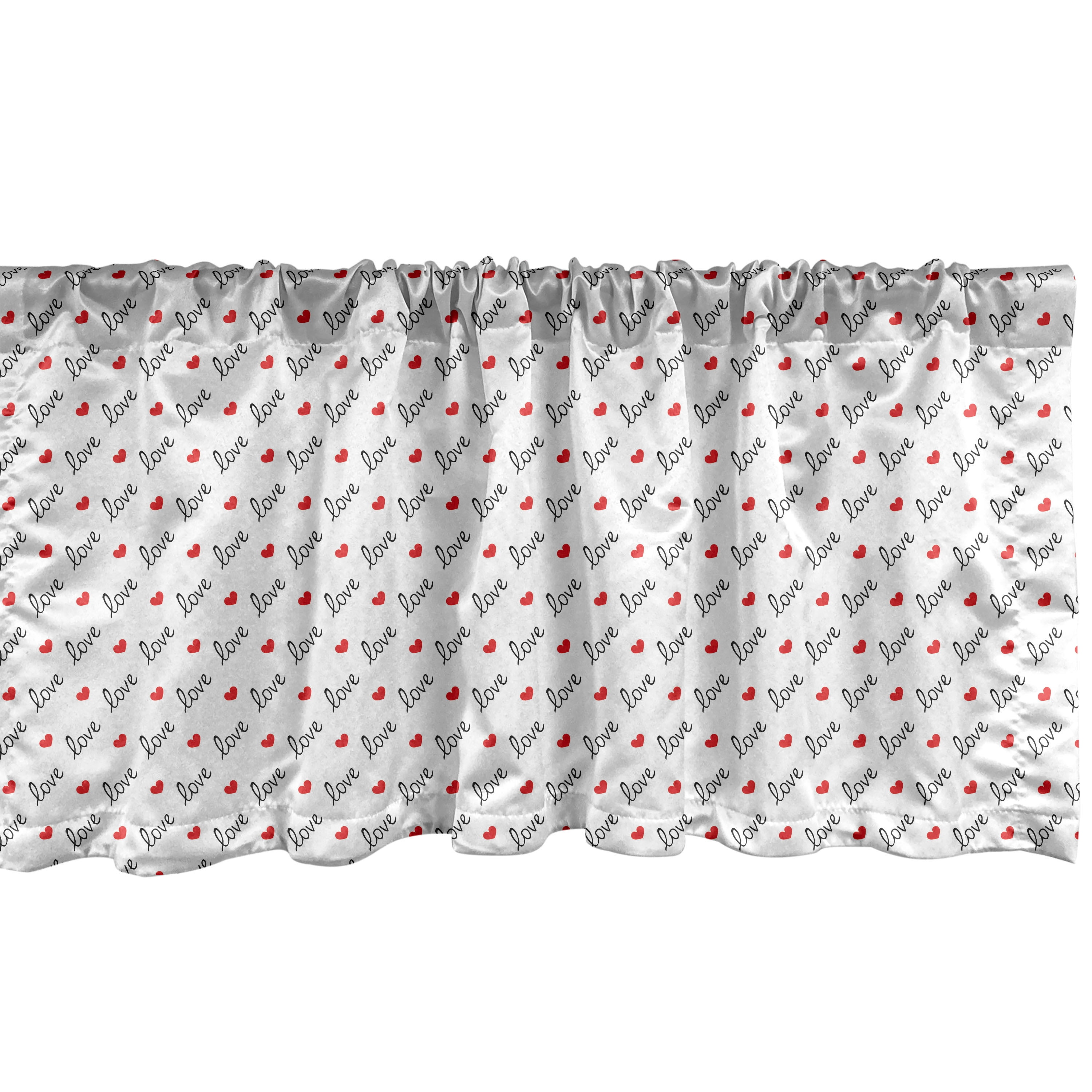 Ambesonne Romance Valance Pack of 2, Love Valentines Day, 42"X18 ...