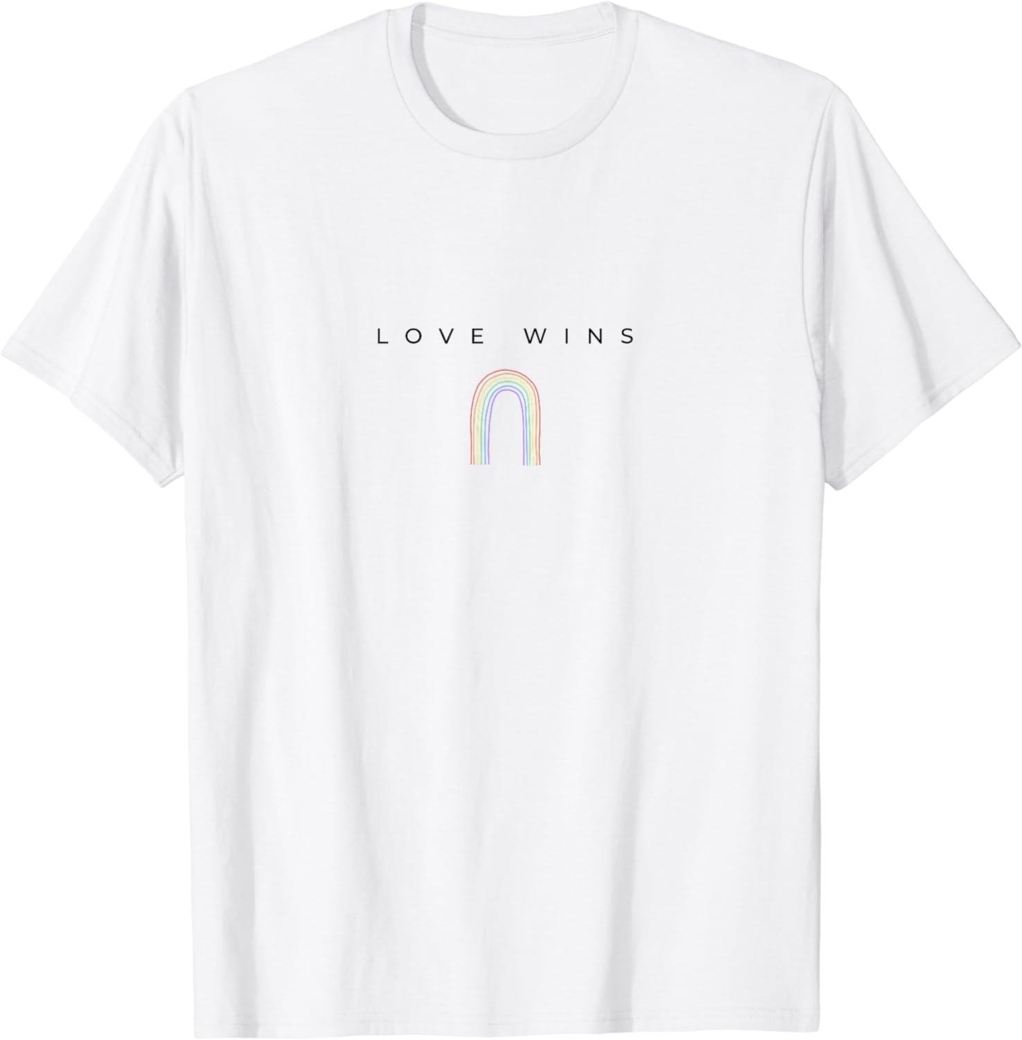 Love Wins Boho Rainbow Pastel LGBT Equality Subtle White T-Shirt ...