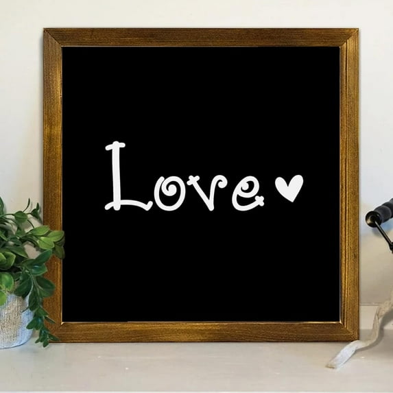 Love Wood Sign 10X10 Inch Rustic Wooden Signs With For School Nursery ...