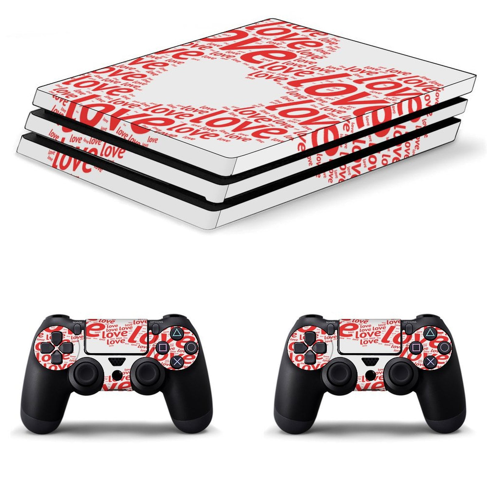 Love, Words, Red PS4/PS4 Pro/PS4 Slim Skin Sticker For Console And ...