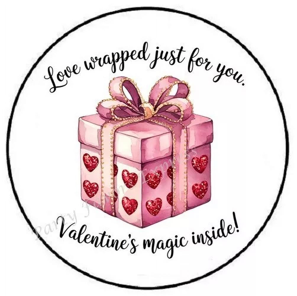 Love Wrapped Just For You Valentines Day Sticker Favors Envelope Seals ...