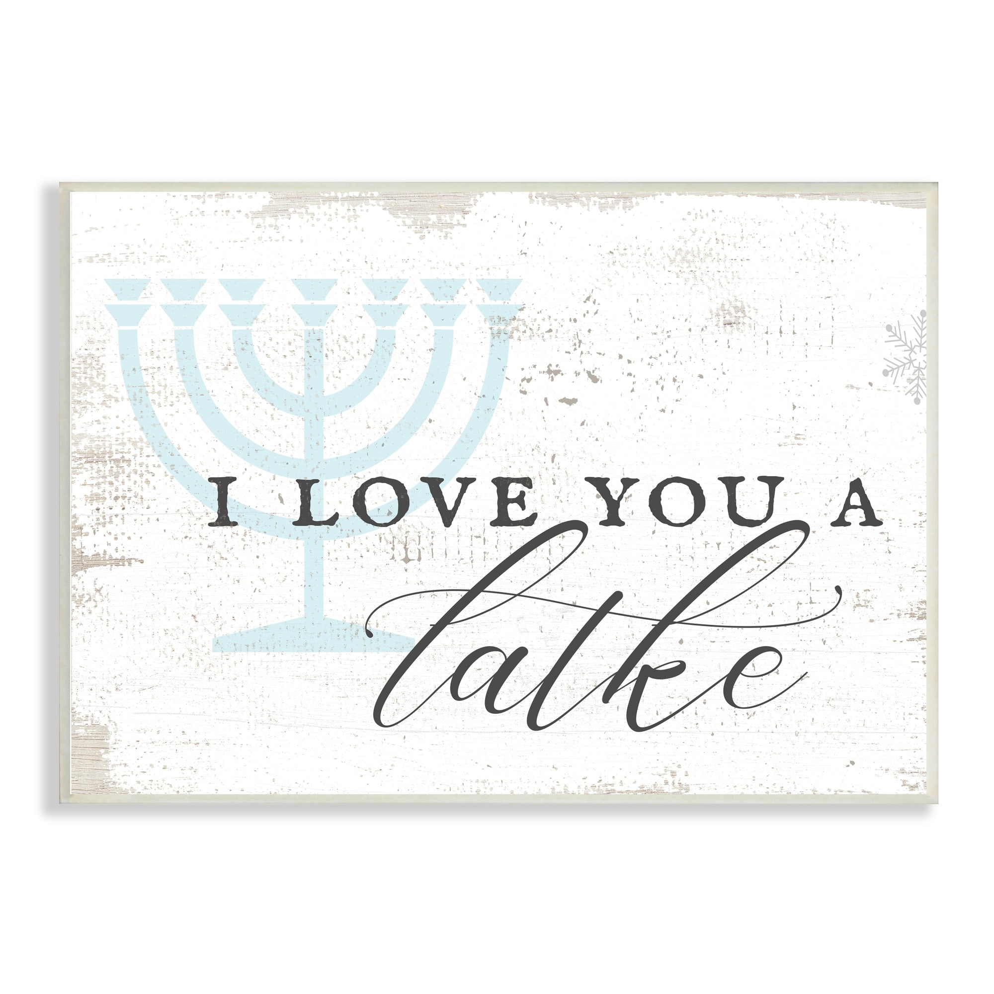 Love You A Latke Clever Rustic Hanukkah Typography Inspirational ...