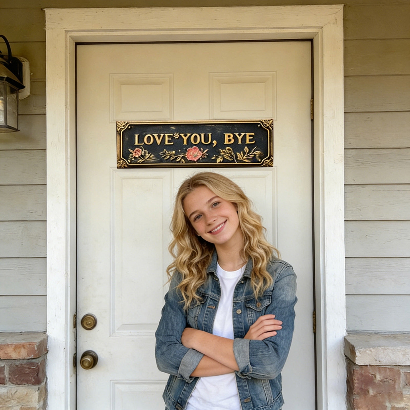 Love You Bye Street Sign Retro Funny Wall Decor Metal Signs Fall Season ...