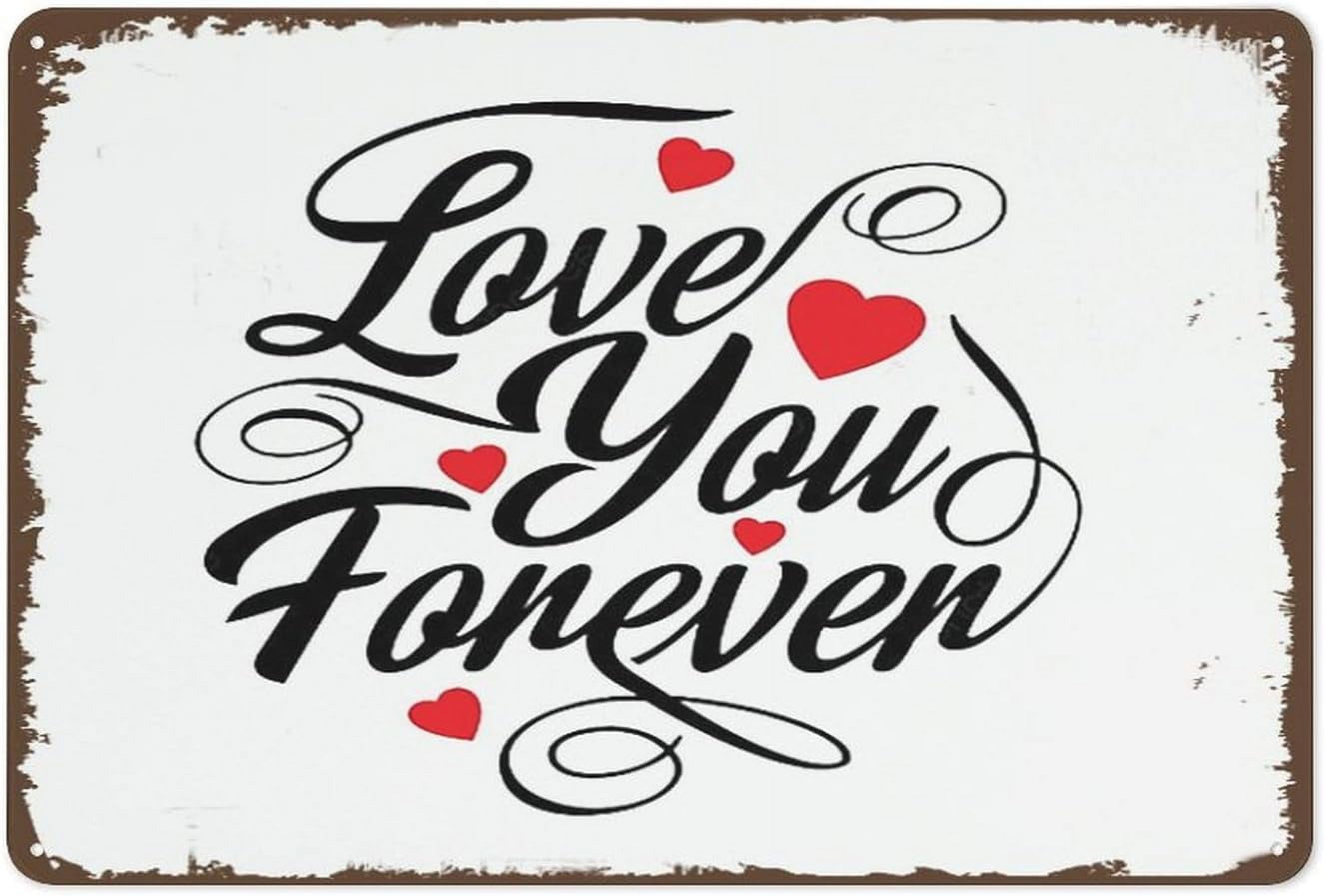 Love You Forever Valentines Day Decorations Door Sign Happy Valentines ...