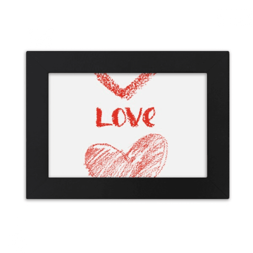 Love You Heart Red Quote Handwrite Desktop Photo Frame Ornaments ...
