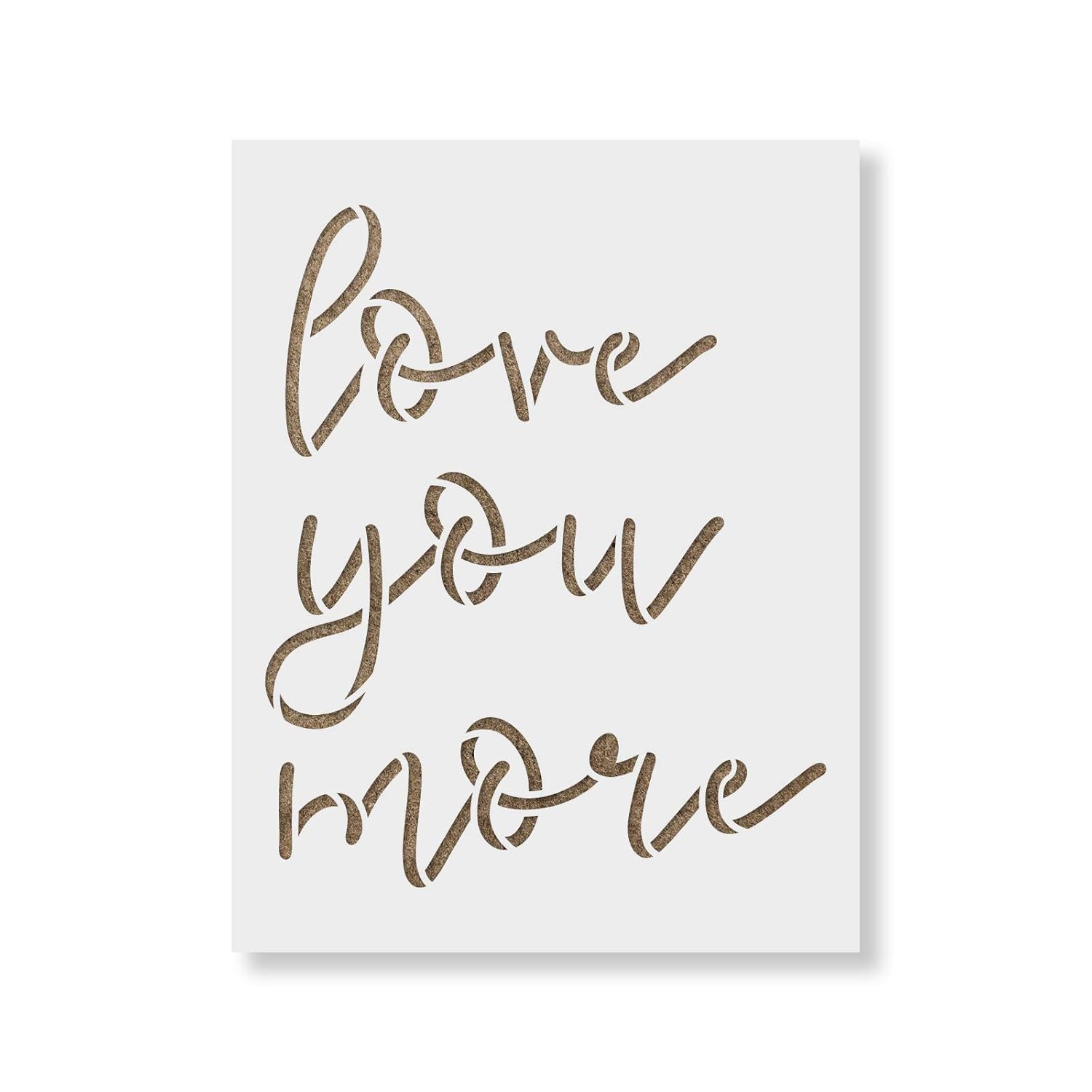 Love You More Stencil Laser Cut Stencils Cool Stencils Spray Paint ...