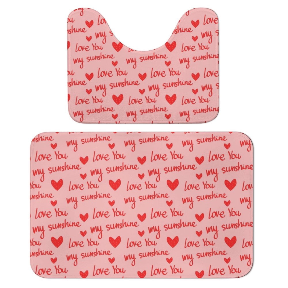 Love You My Sunshine Phrase Bathroom Rugs Set 2 Pieces, Bathroom Set ...