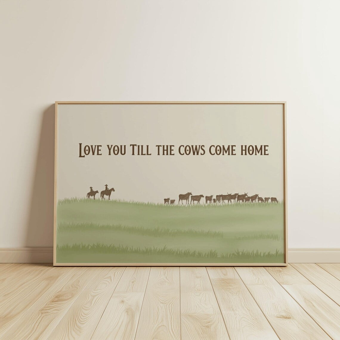 Love You Till Cows Come Home Poster, Unframed Size 24x36 - Walmart.com