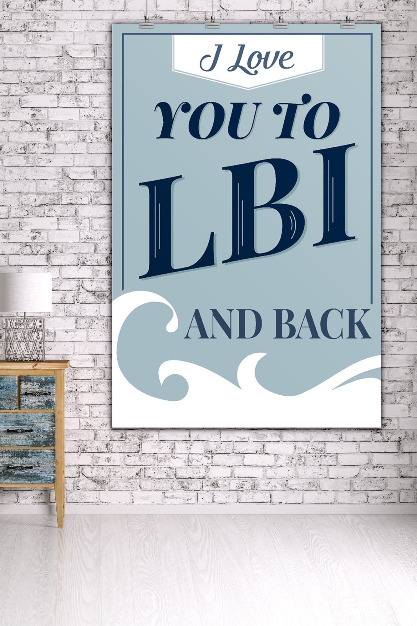 Love You To LBI And Back, Beach Sentiment, Light Blue - Walmart.com