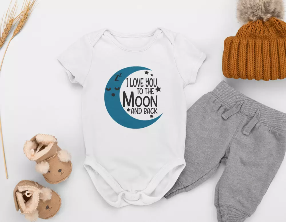 Love You To The Moon And Back Baby Vest, Moon Boy Baby Grow, Baby ...