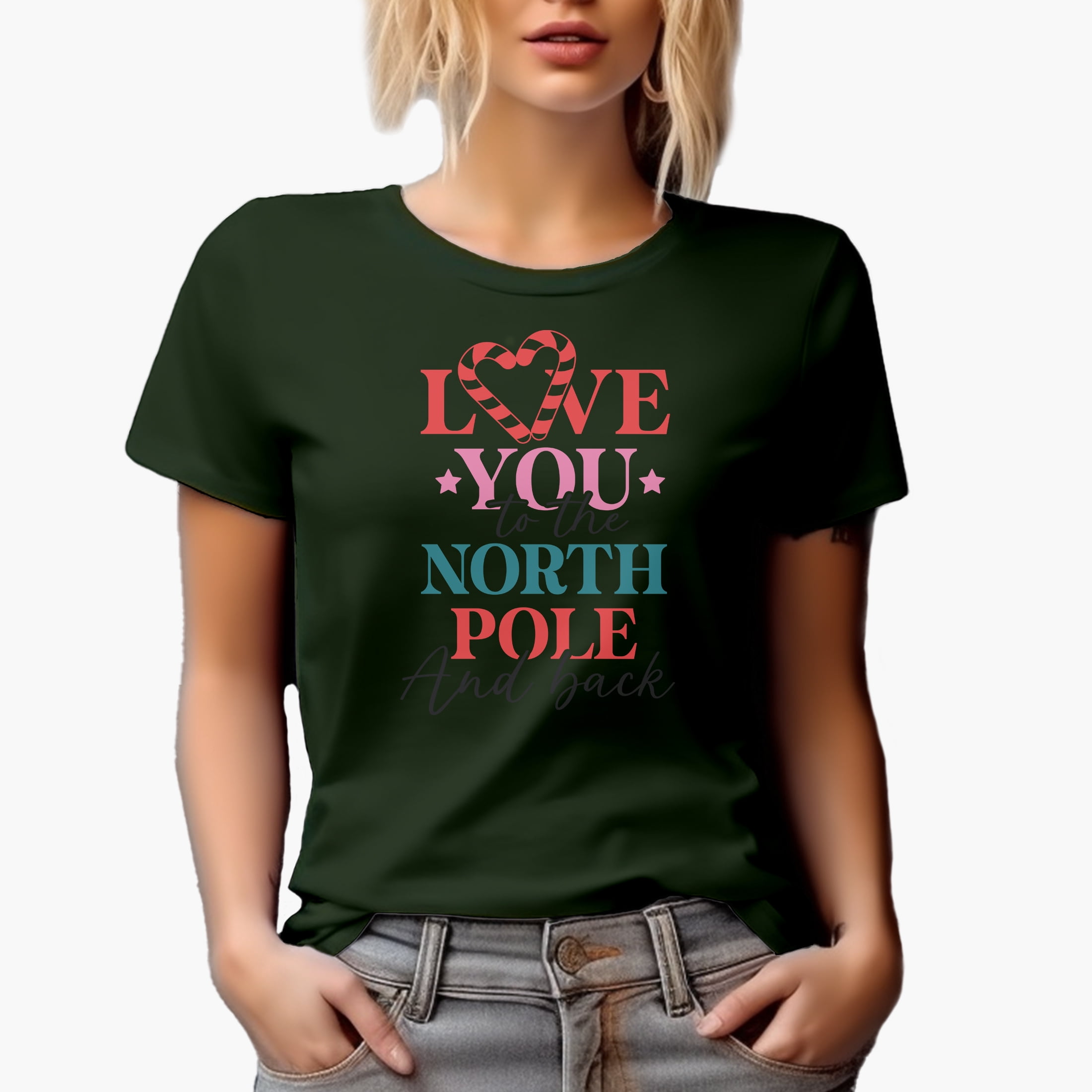 Love You to the North Pole and Back, Candy Cane Heart Art, Christmas ...