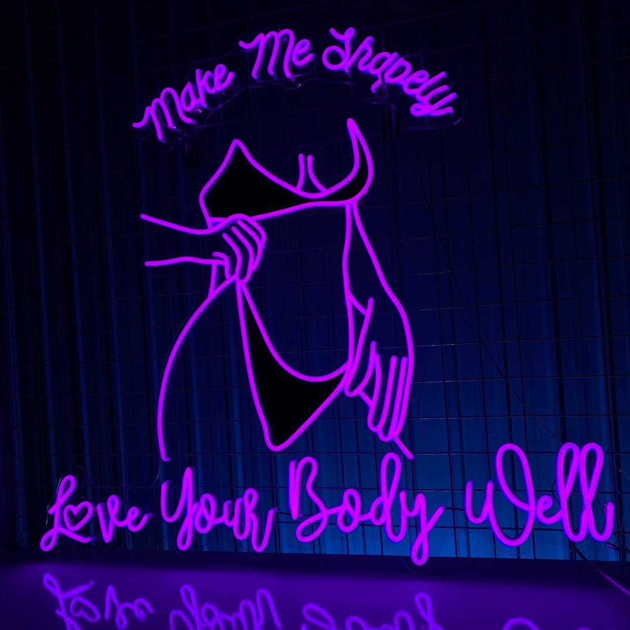 Love Your Body Neon Signs, Abstract Art Long-lasting Decor - Walmart.com