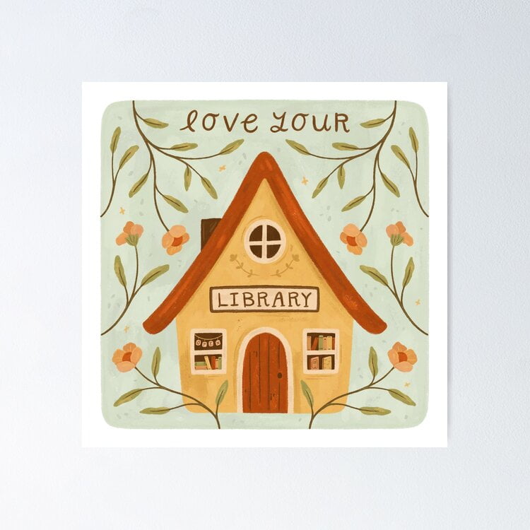 Love Your Library Poster, UNFRAMED-8x12 - Walmart.com