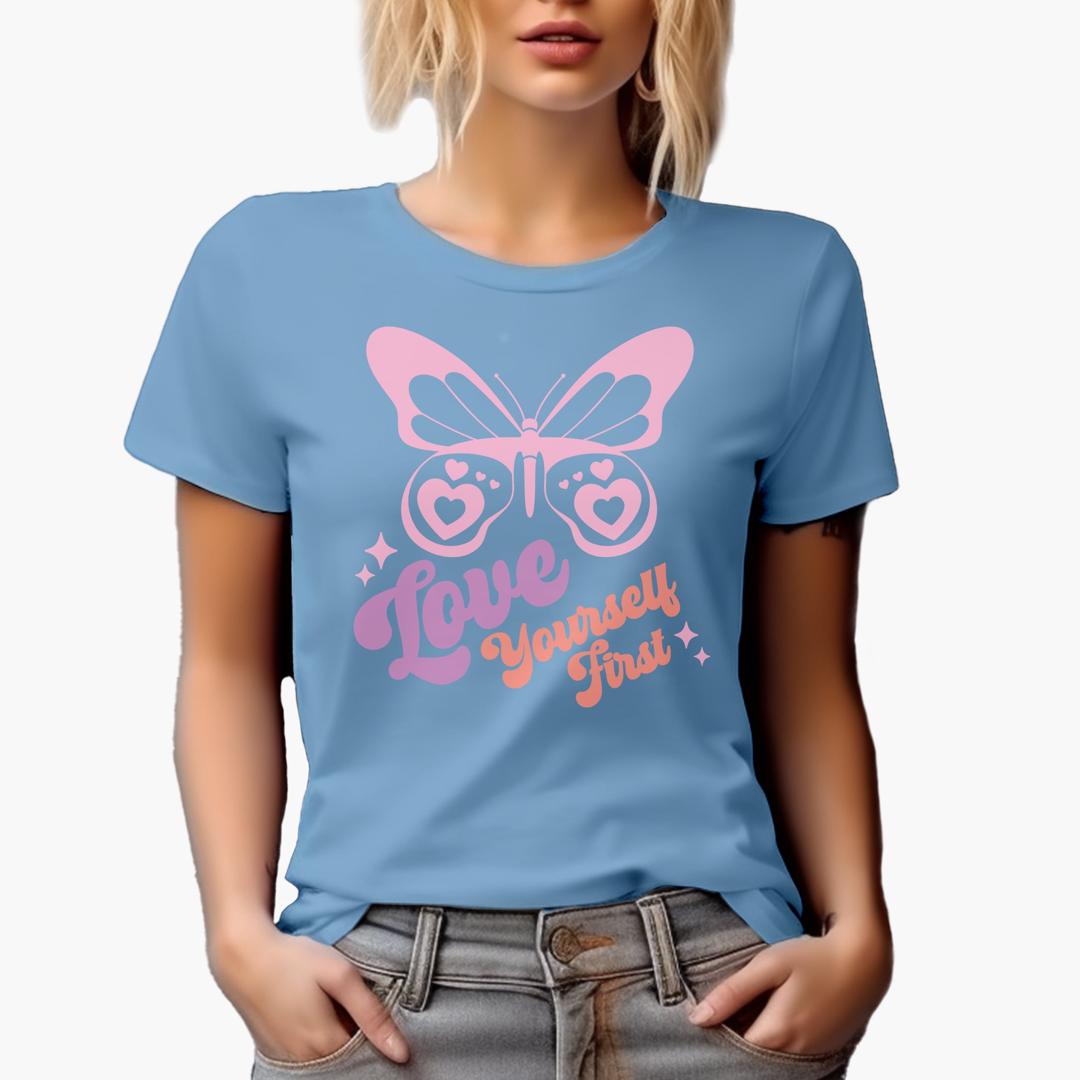 Love Yourself First with a Butterfly, Valentine's Day Art Merch Gift ...
