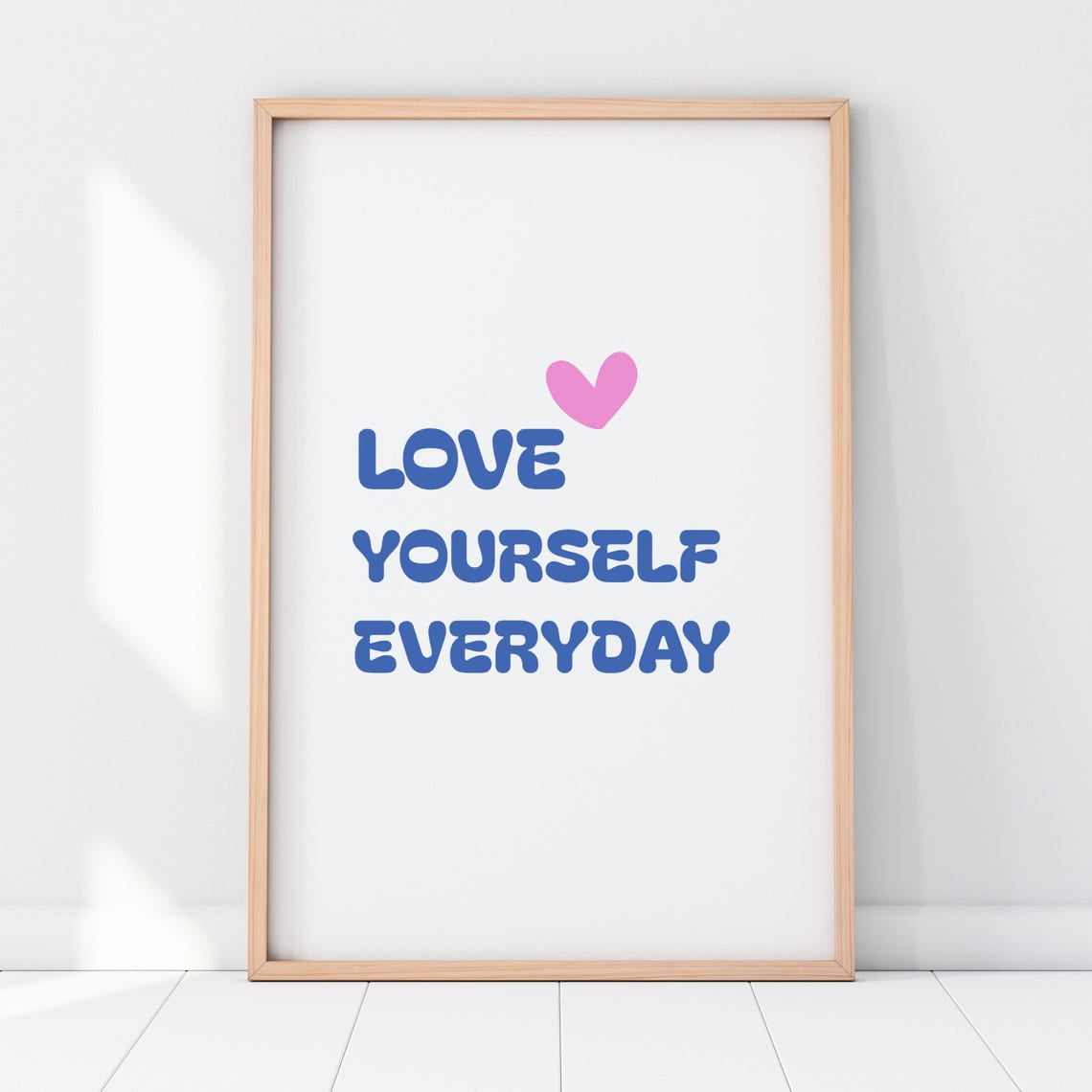 Love Yourself Wall Art, Chic Self Care , Positive Affirmation Quote ...