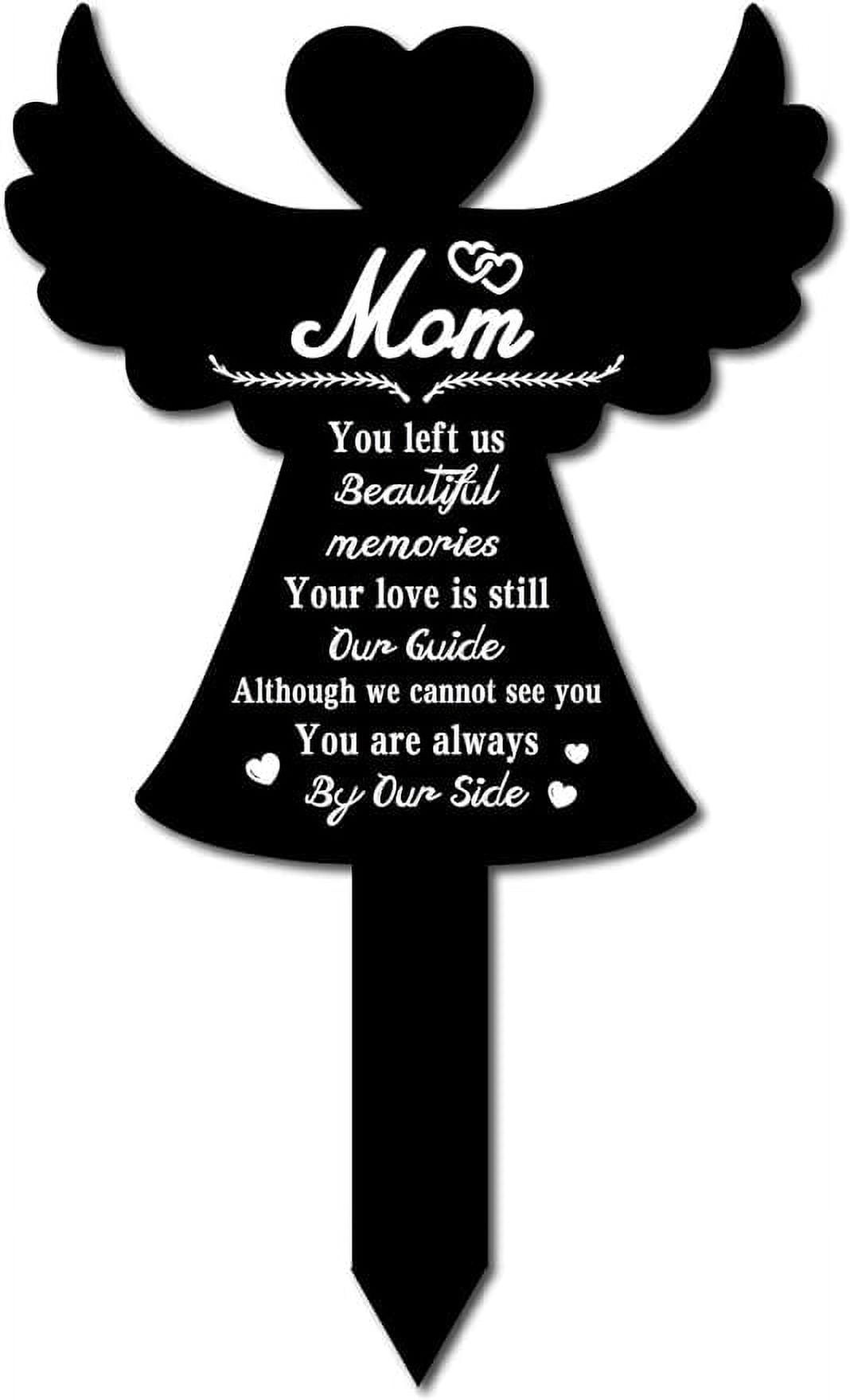 Love and Angel Wings Memorial Grave Markers Waterproof Acrylic Memorial ...