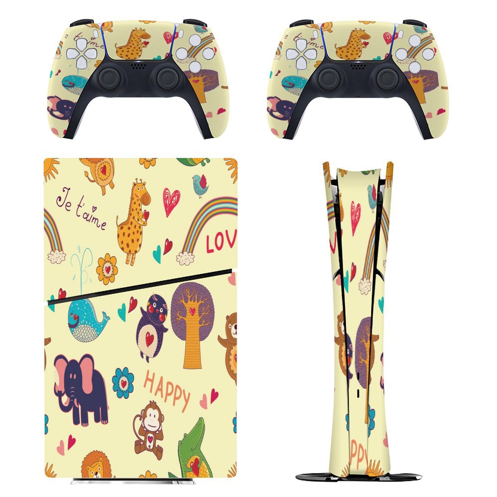 Love，animals，pattern PS5/PS5 Slim Digital Disc Skin Sticker For Console ...