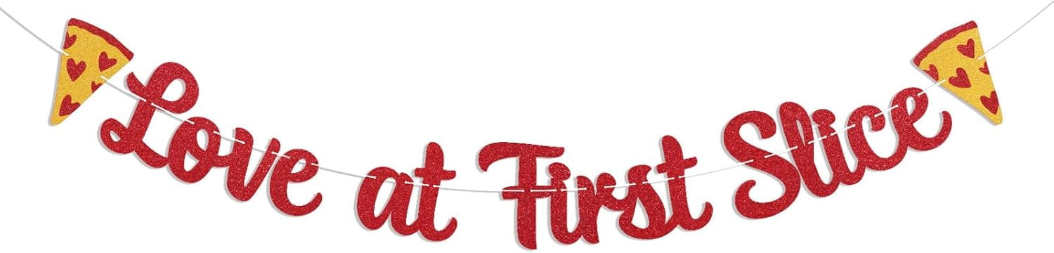 Love at First Slice Banner - That's Amore Italian Themed Bachelorette ...