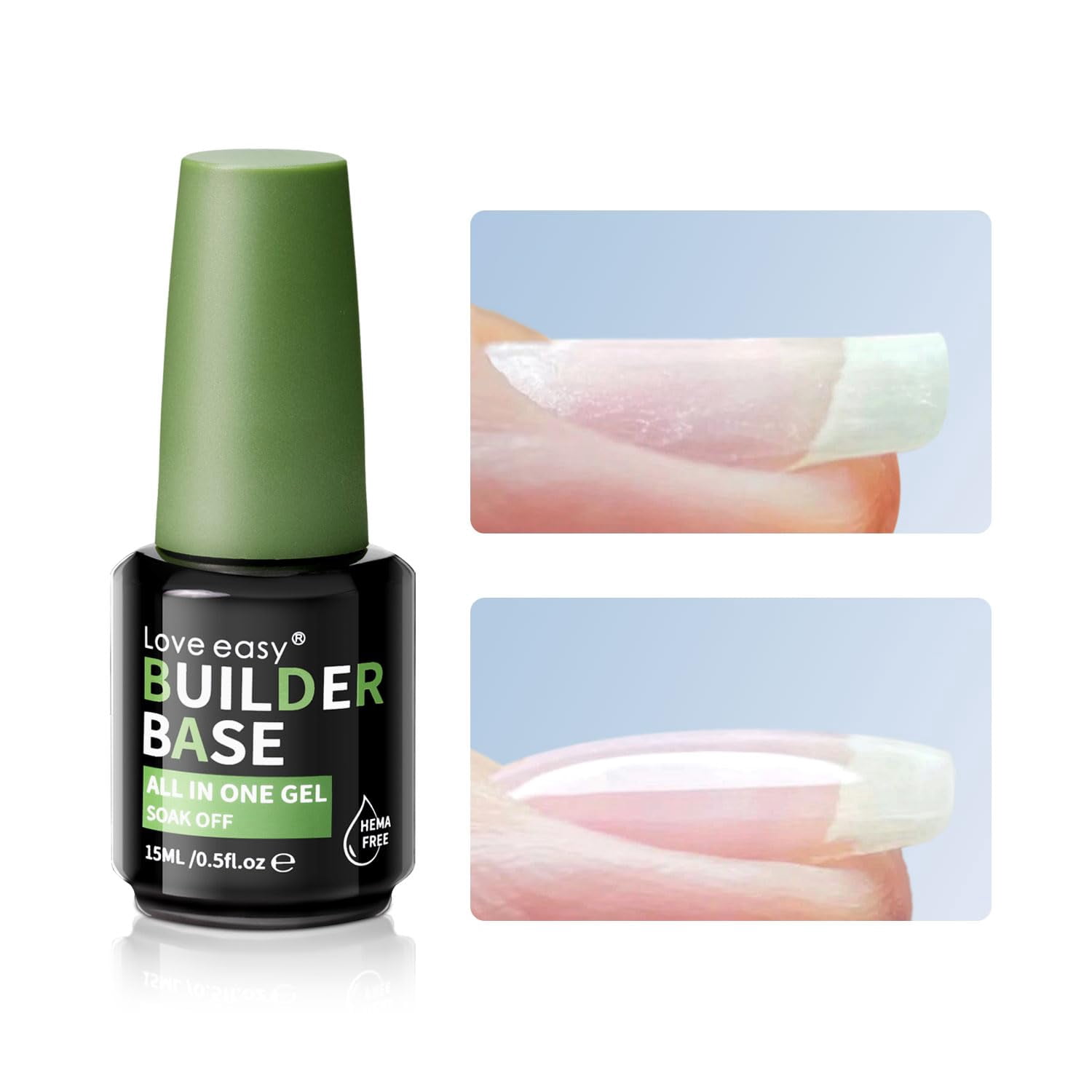 Love easy Salon-Grade Clear MMF7 Builder Gel - Hypoallergenic Strong ...