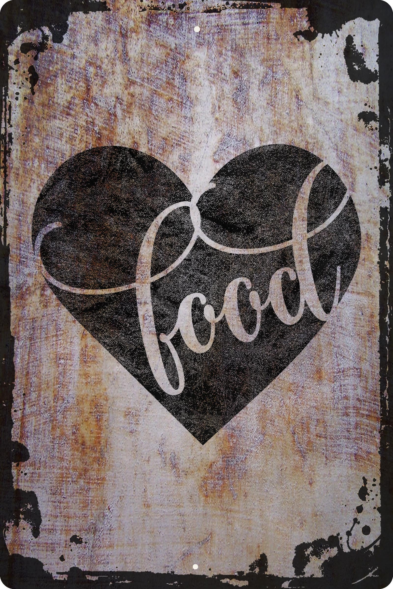 Love food heart cursive hungry happy hangry snacks meals Beige Wall Art ...