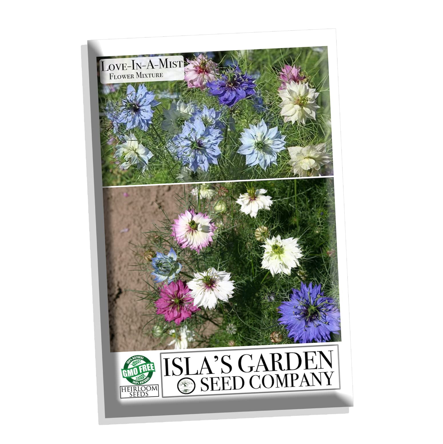 Love-in-A-Mist Mix Flower Seeds, 200+ Seeds Per MHD1Packet, (Isla's ...