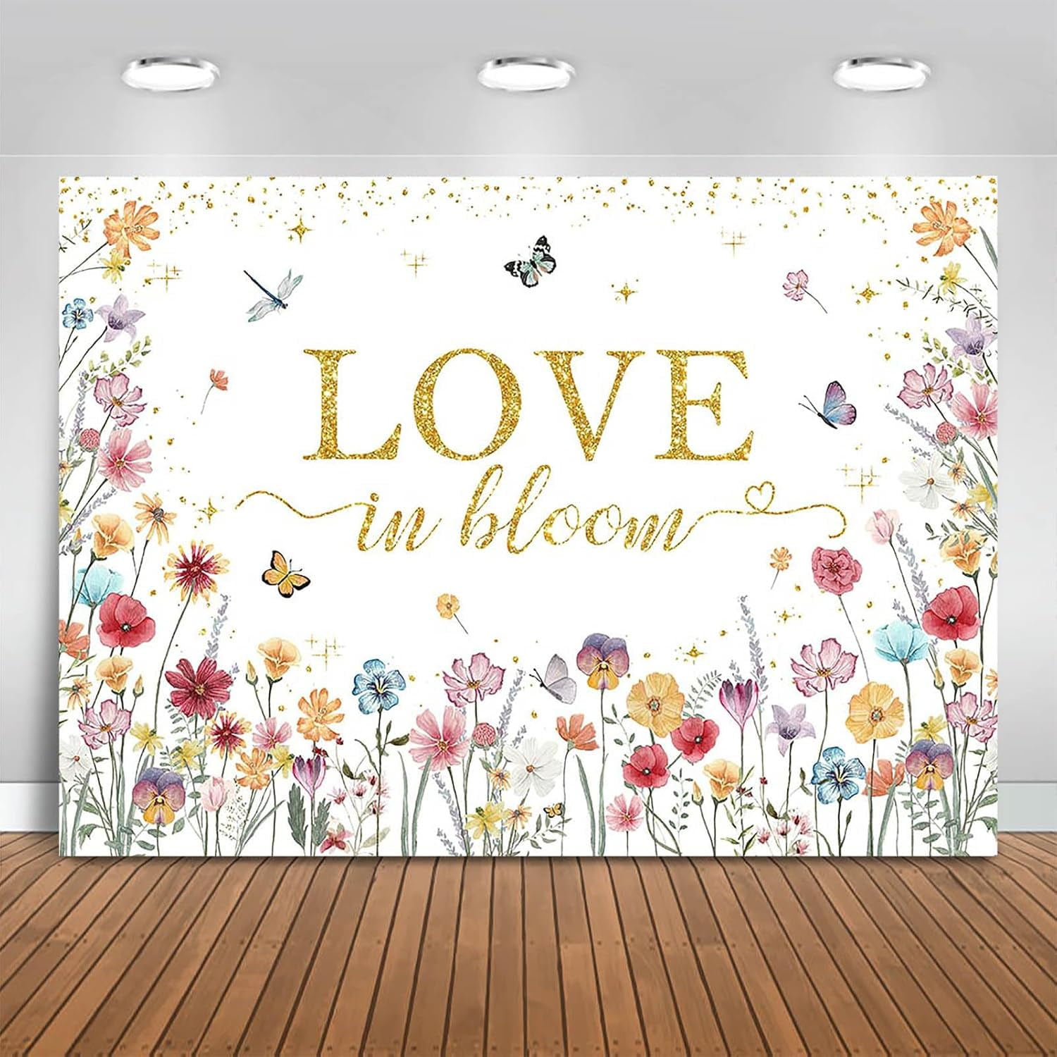 Love in Bloom Backdrop Wildflower Bridal Shower Party Decorations ...