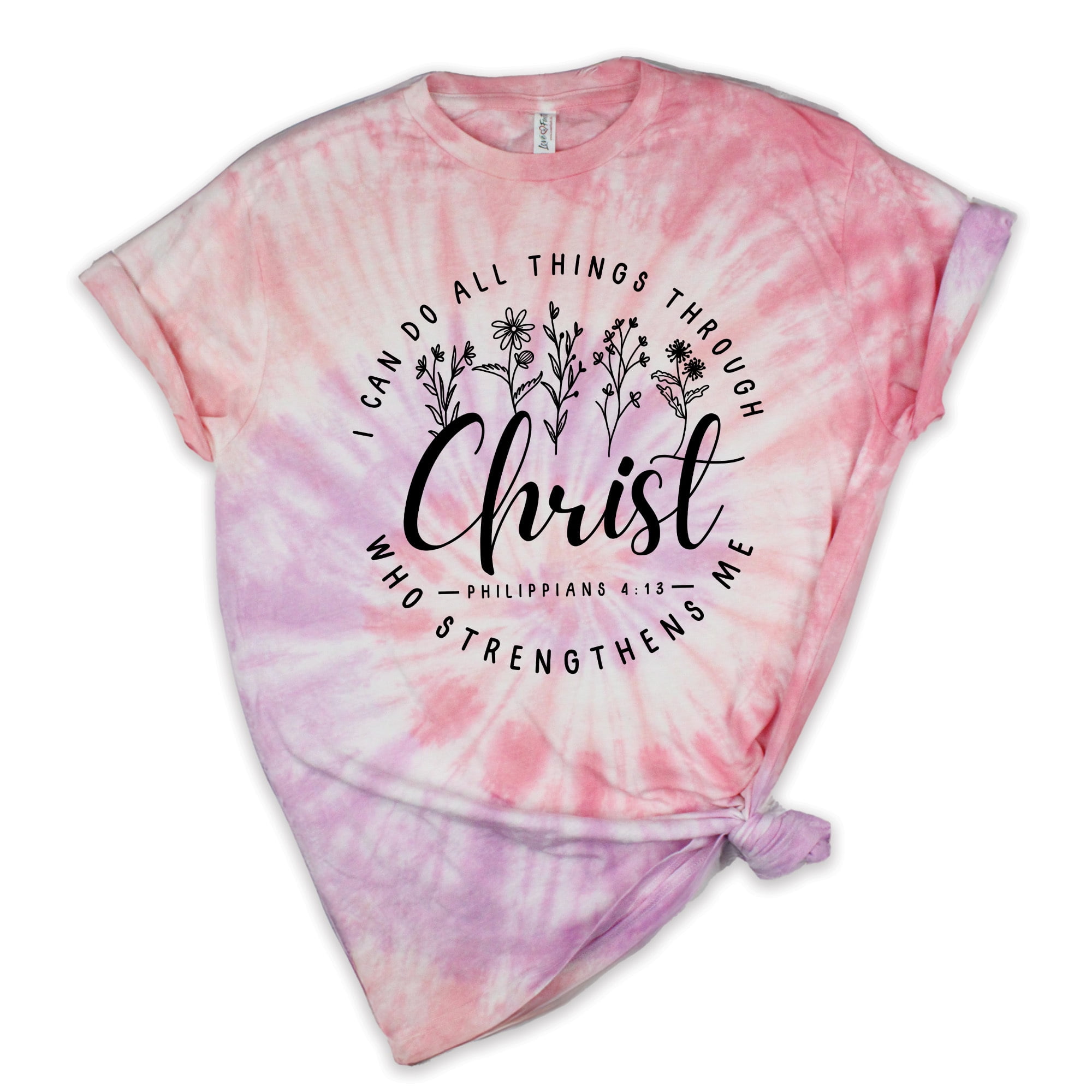Love in Faith | I Can Do All Things Daisy Short Sleeve | Sweetheart Tie ...