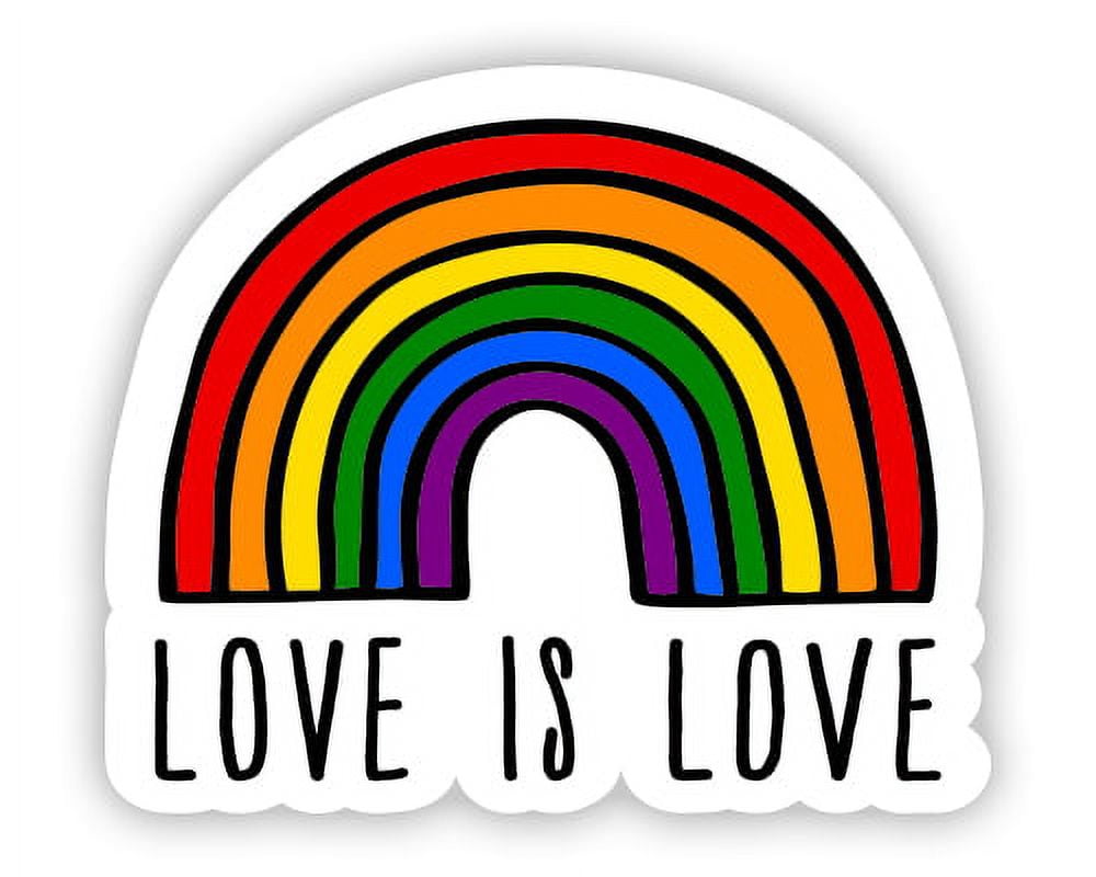 Love is Love Rainbow - 3" Vinyl Sticker - For Car Laptop I-Pad Phone ...