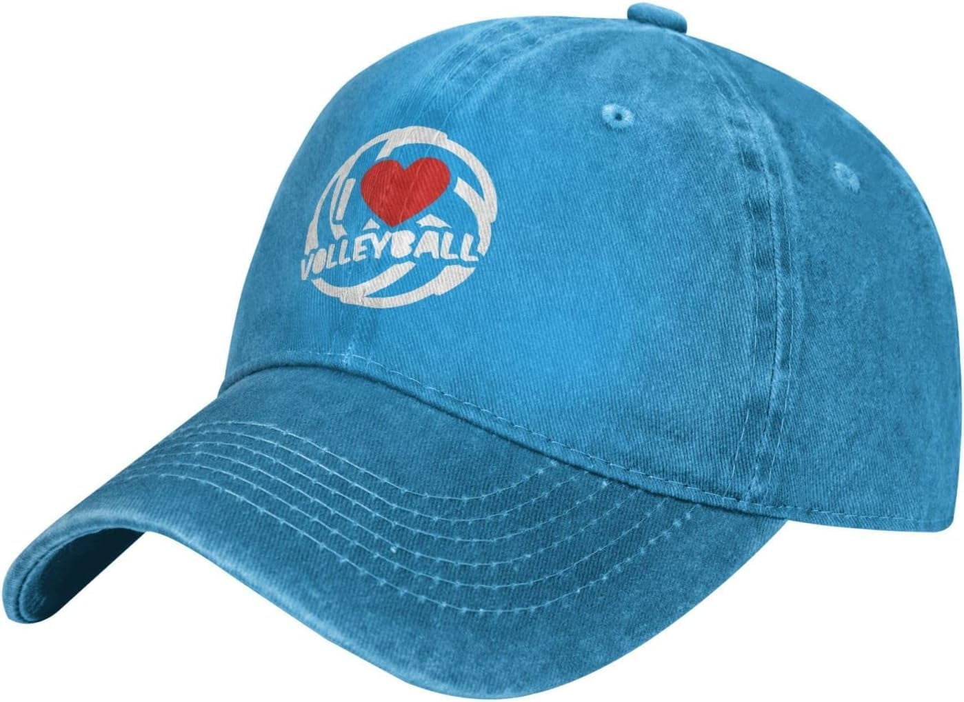 Love is Volleyball Hat Vintage Distressed Baseball Cap Adjustable Black ...