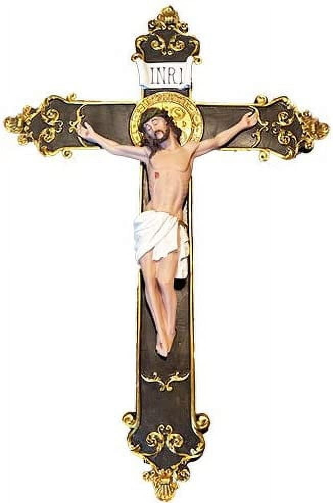 Love's Gift 24 Inches Wall Mounted Resin Jesus Christ on Inri Cross ...