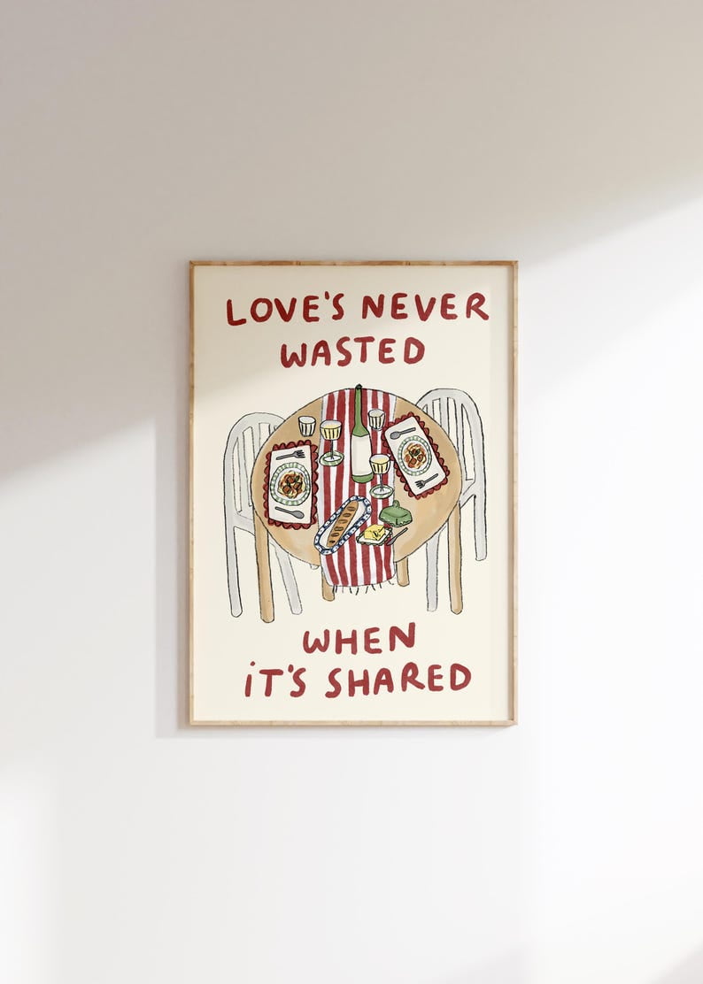 Love's Never Wasted When It's Shared Lyrics Wall Print | Olivia Dean ...