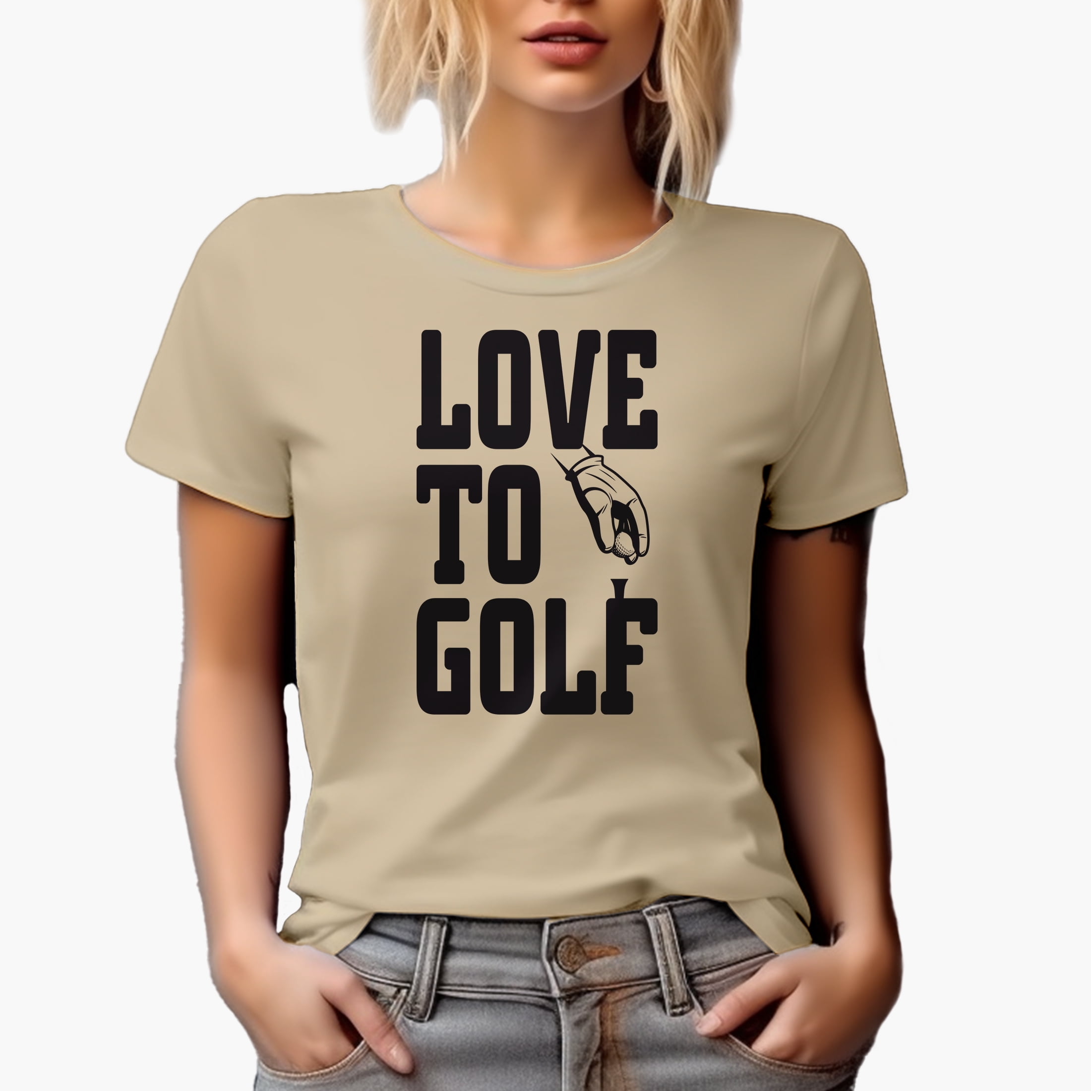 Love to Golf Quote with a Hand Wearing a Glove & Holding a Ball, Golf ...